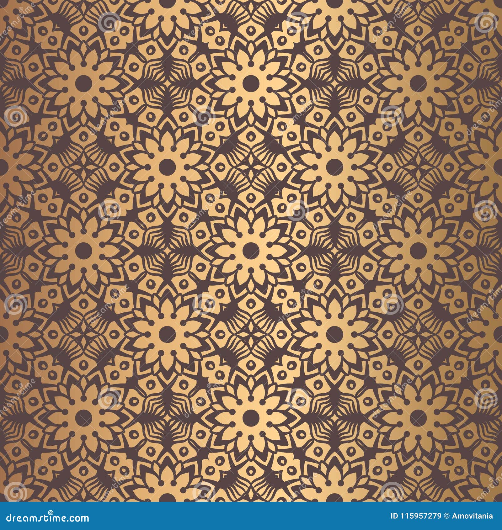 Modelo De Oro Del Arabesque Ilustración del Vector - Ilustración de ...