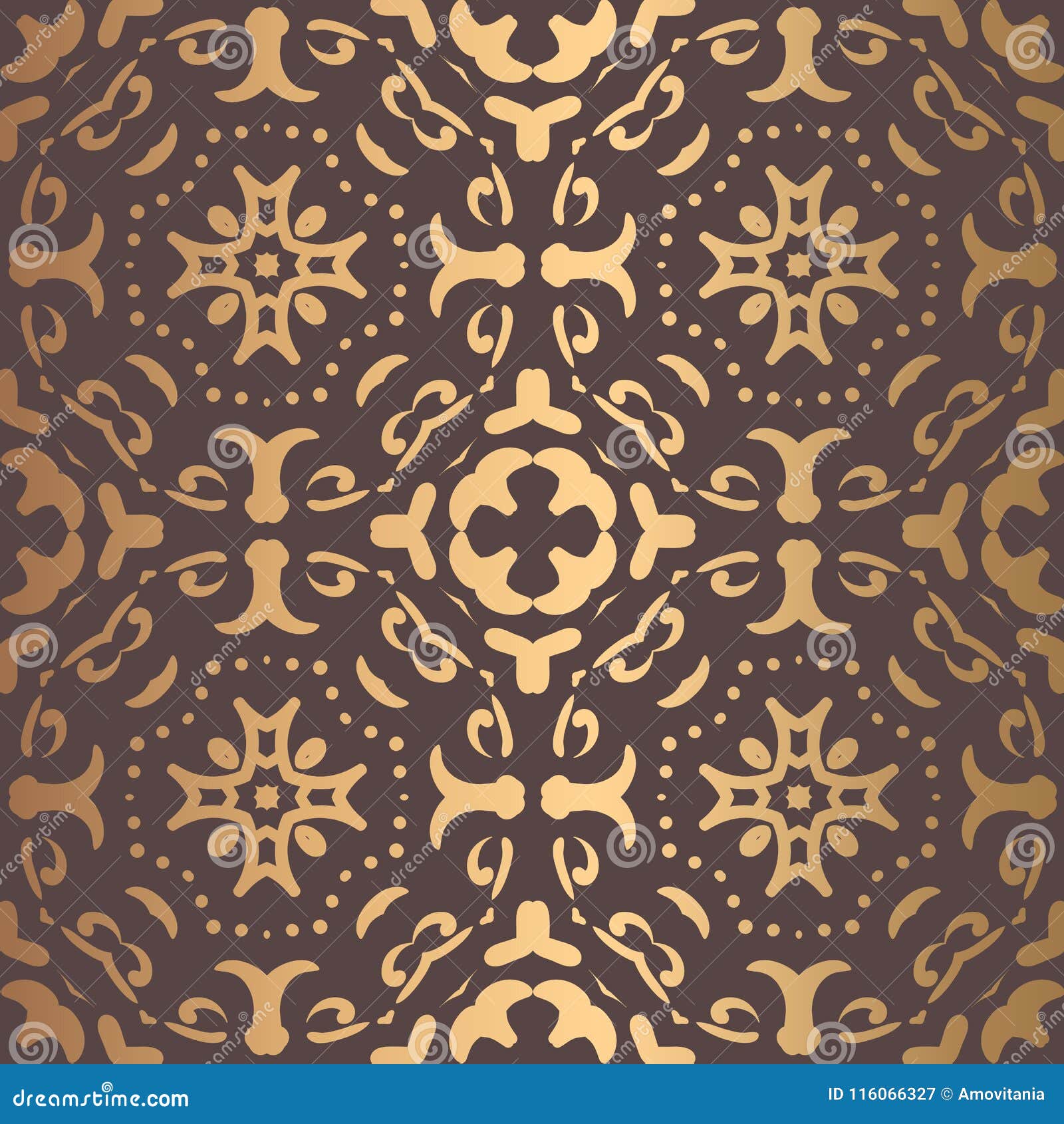 Modelo De Oro Del Arabesque Ilustración del Vector - Ilustración de ...