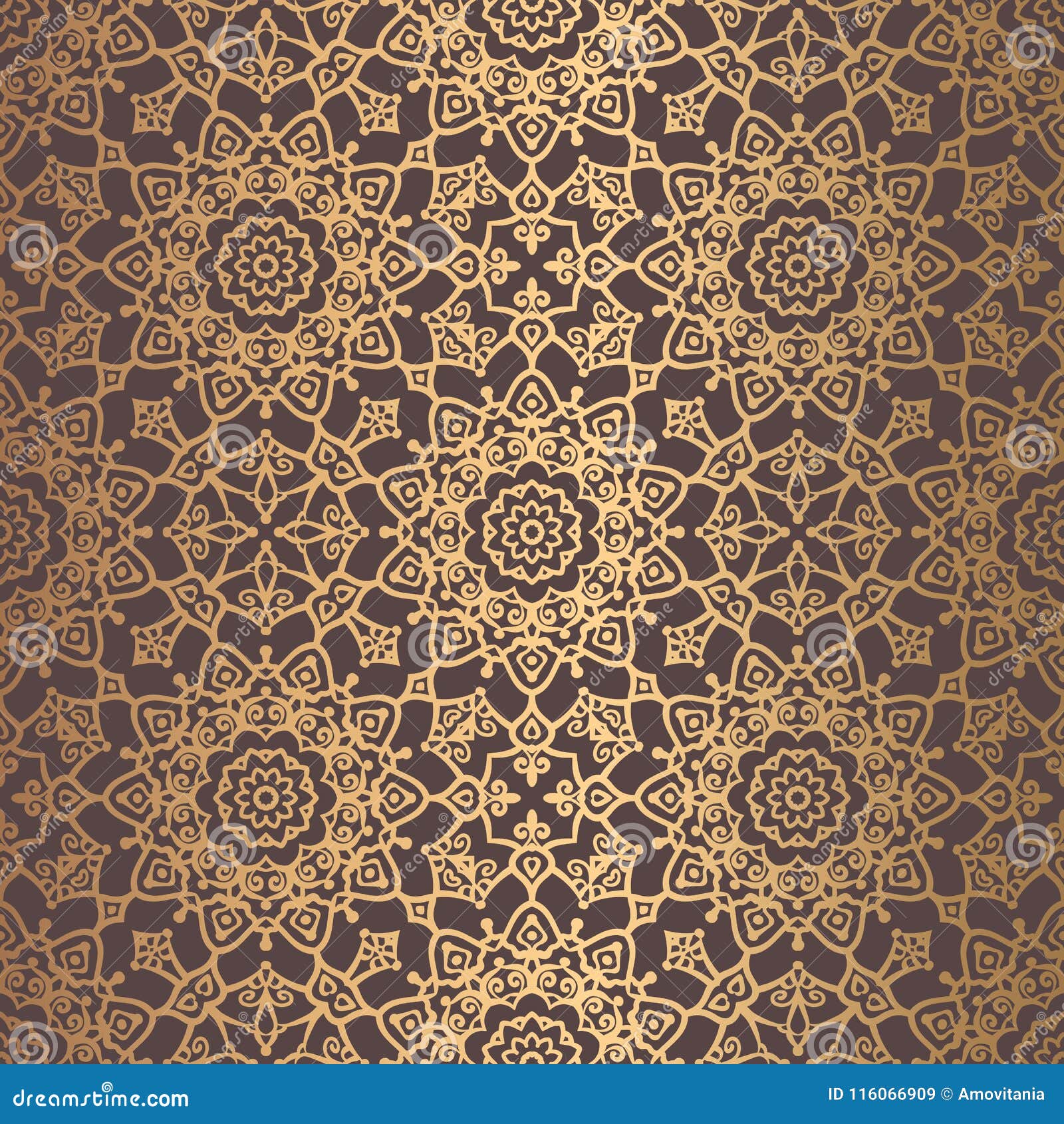 Modelo De Oro Del Arabesque Ilustración del Vector - Ilustración de ...