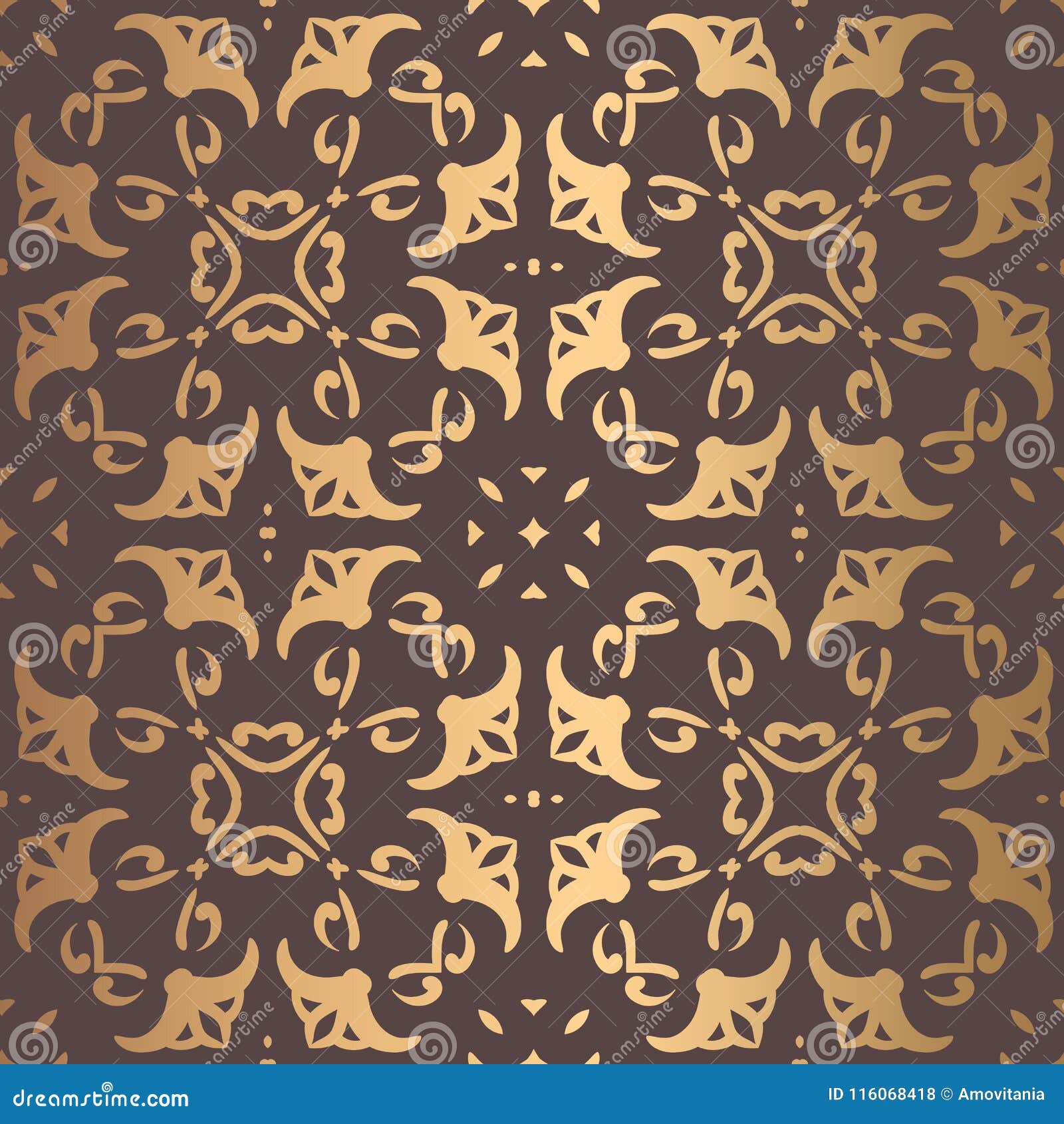 Modelo De Oro Del Arabesque Ilustración del Vector - Ilustración de ...