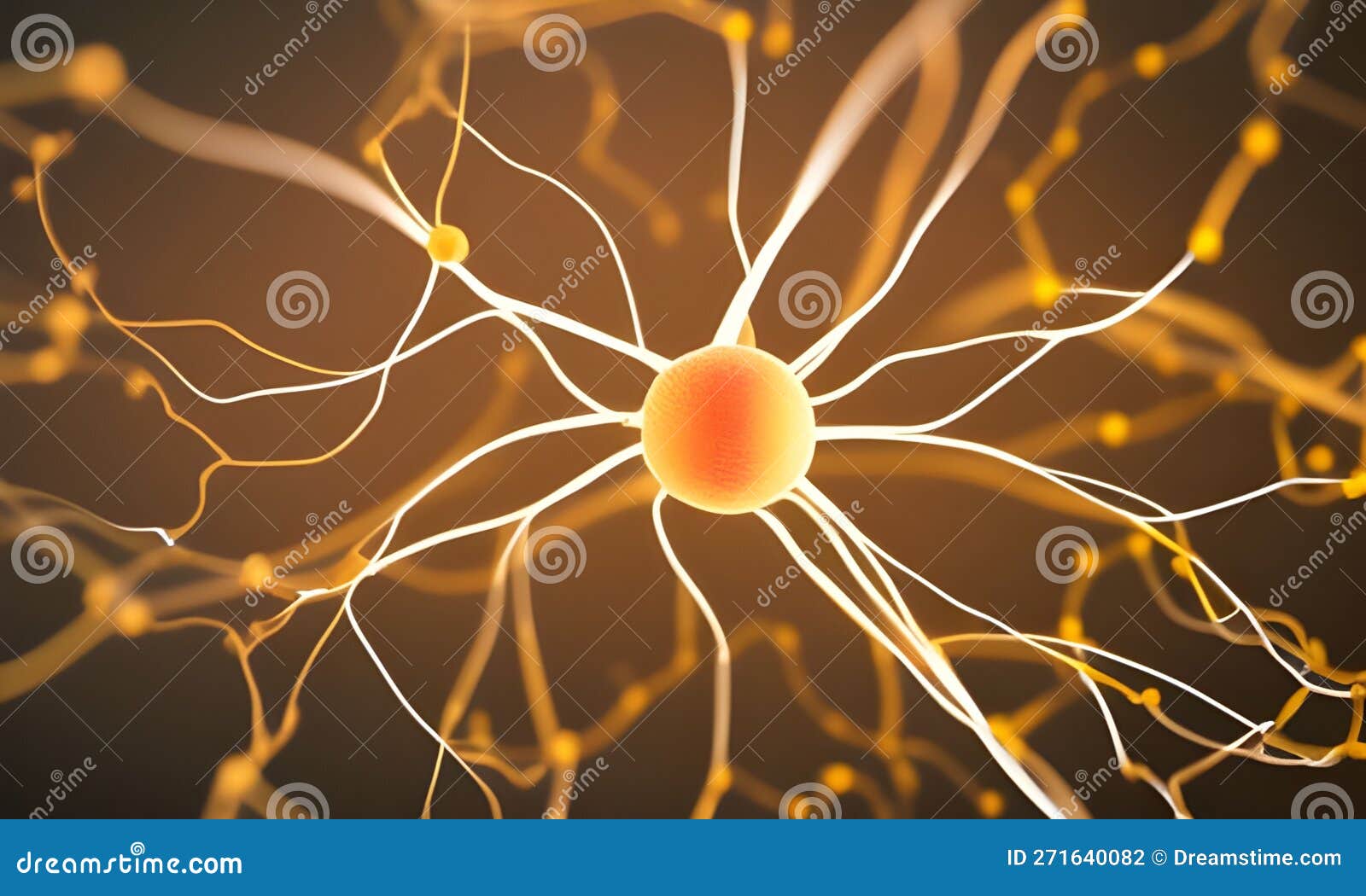 Modelo De Red Celular Neuronal Stock de ilustración - Ilustración de ...