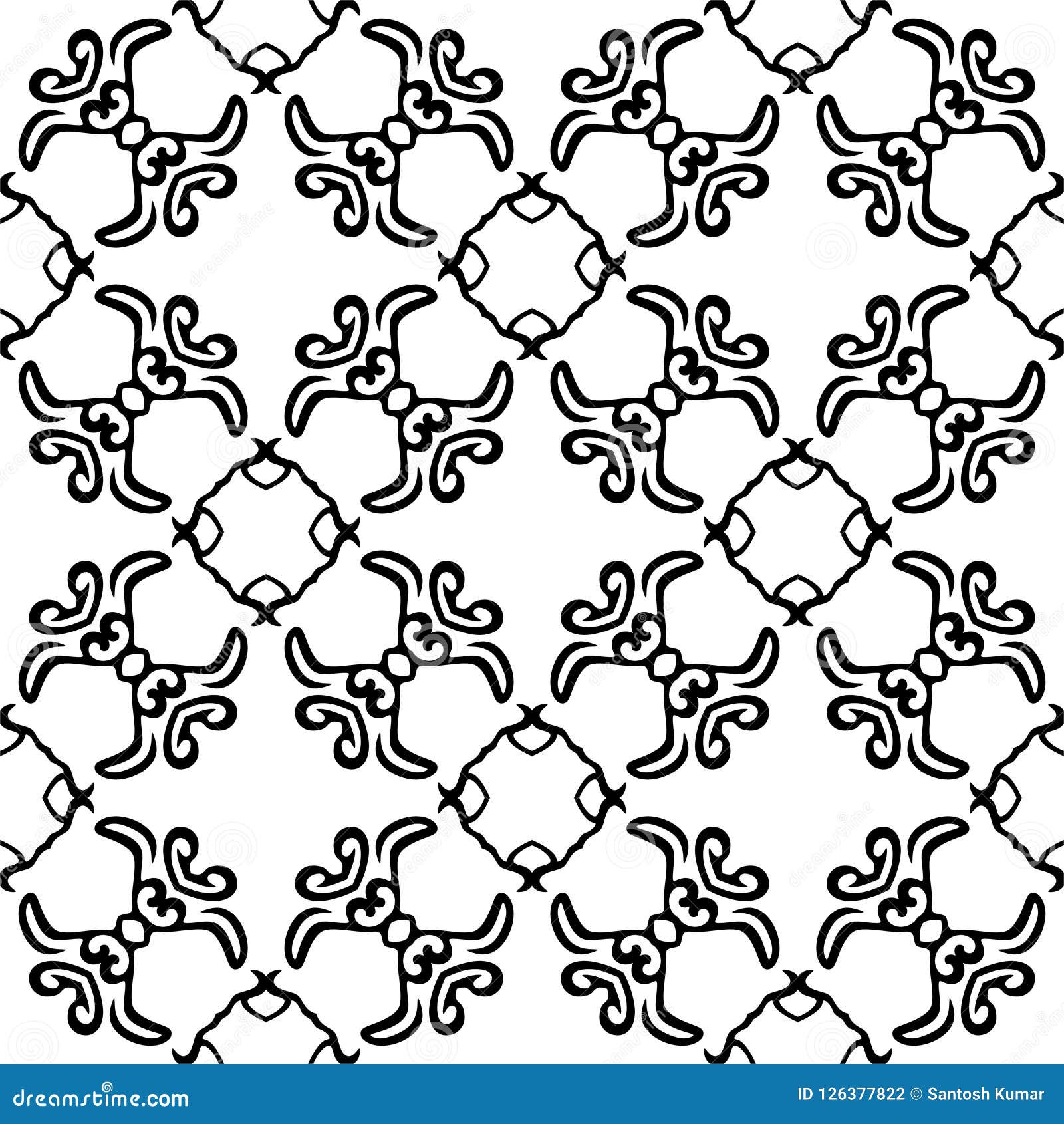 Modelo De Seamsless Blanco Y Negro Ilustración del Vector - Ilustración ...