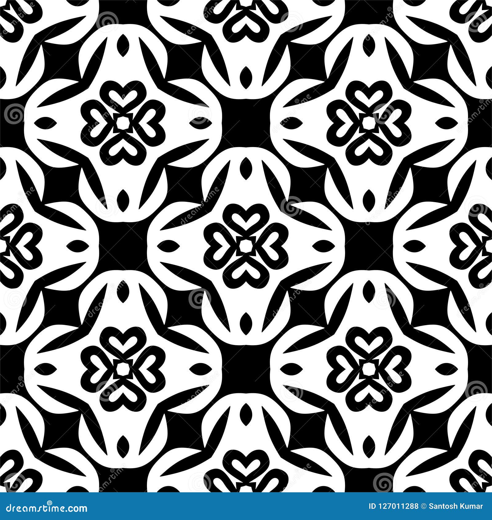 Modelo De Seamsless Blanco Y Negro Ilustración del Vector - Ilustración ...