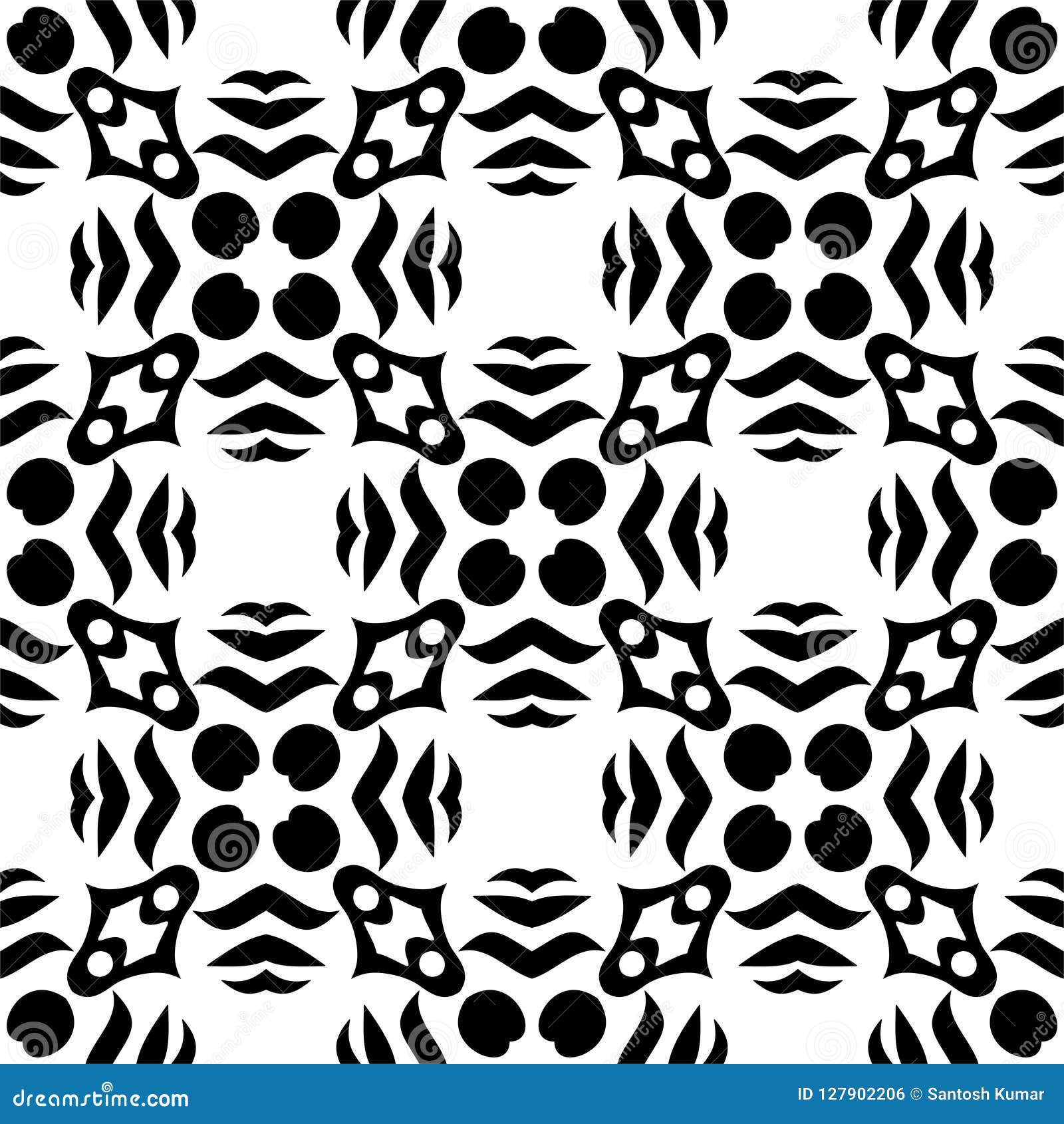 Modelo De Seamsless Blanco Y Negro Ilustración del Vector - Ilustración ...