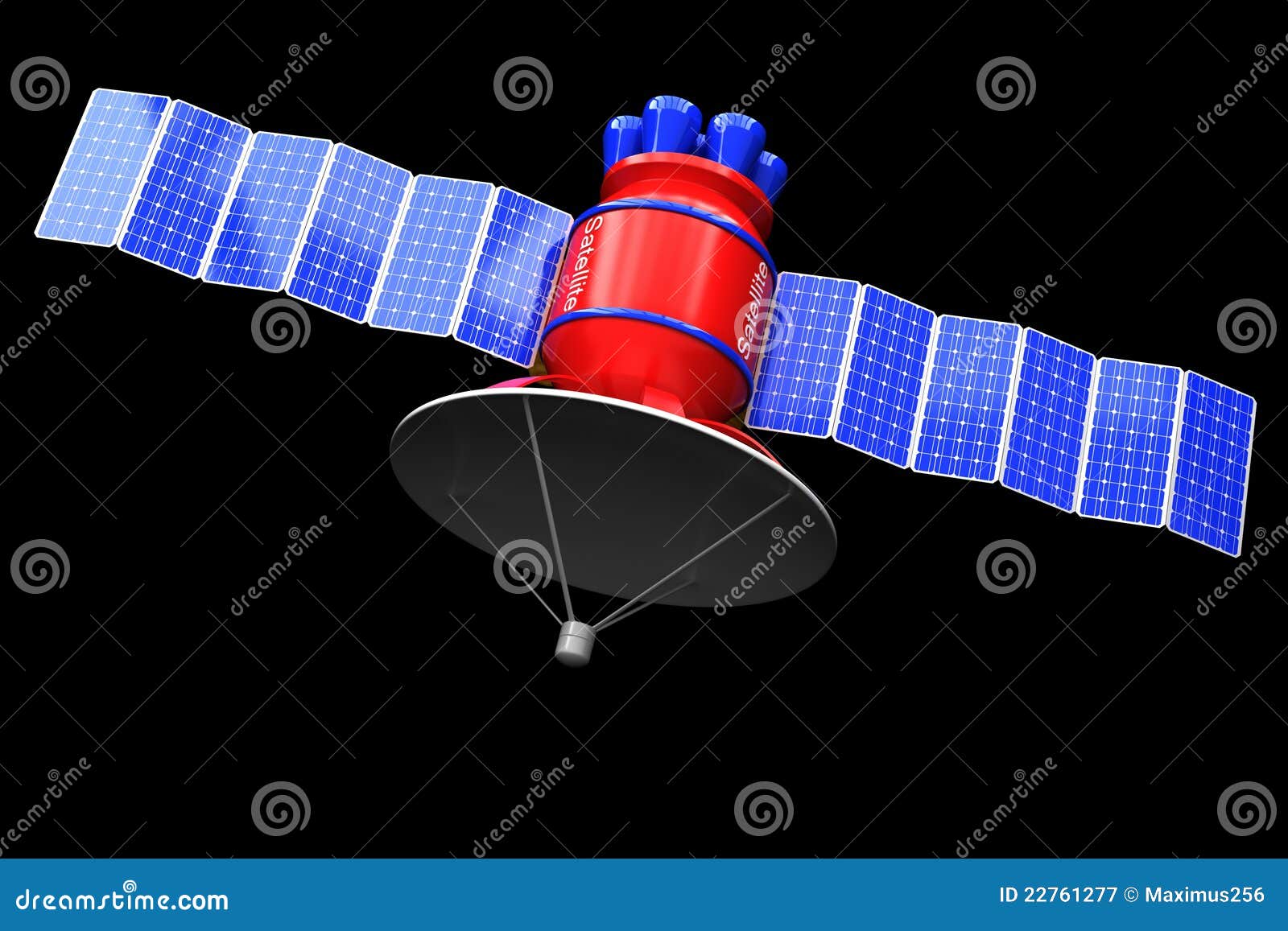 Modelo De Un Satélite Artificial Stock de ilustración - Ilustración de ...