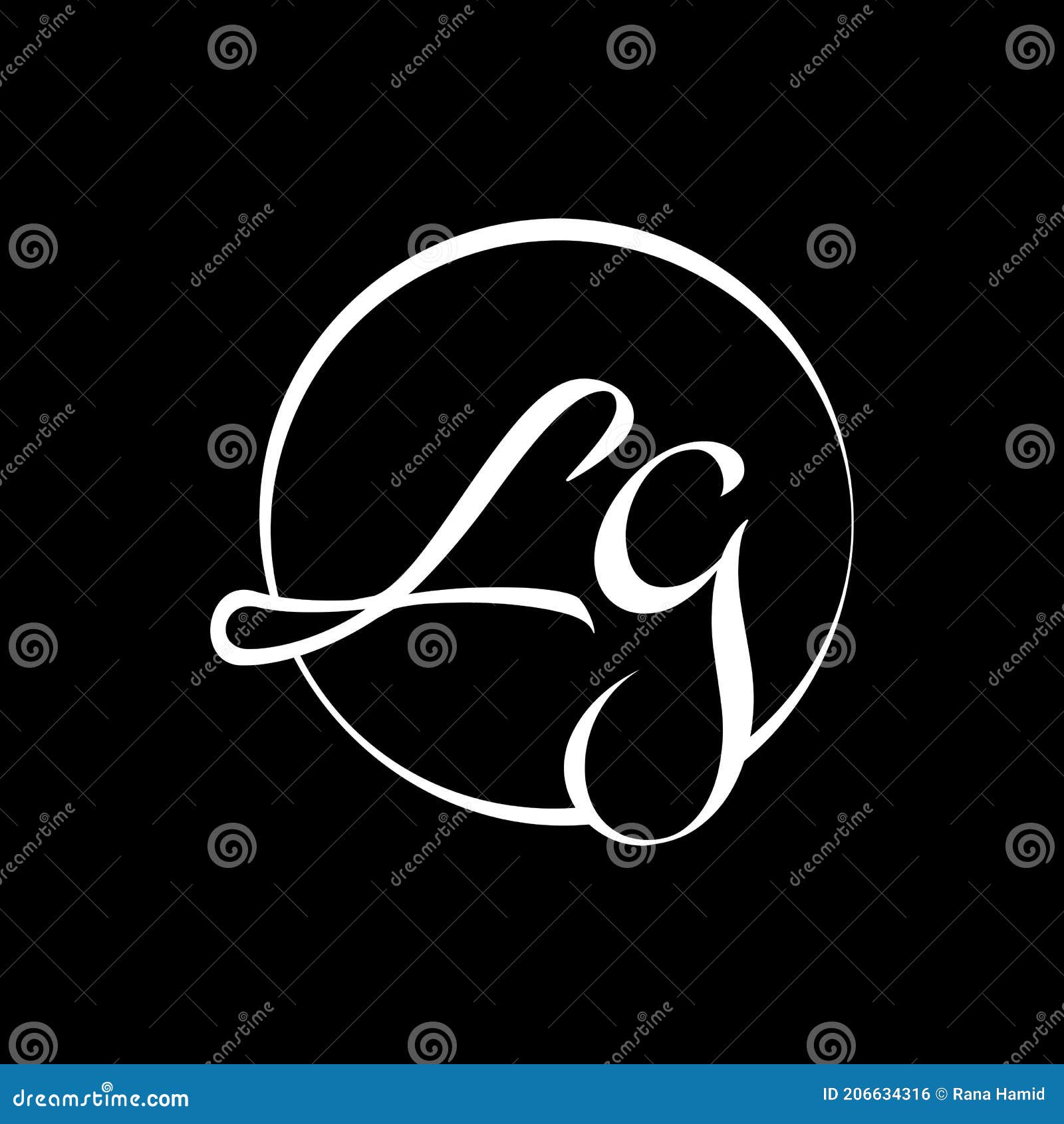Modelo De Vetor De Design Do Logotipo Inicial Da Letra Lg. Design Do ...