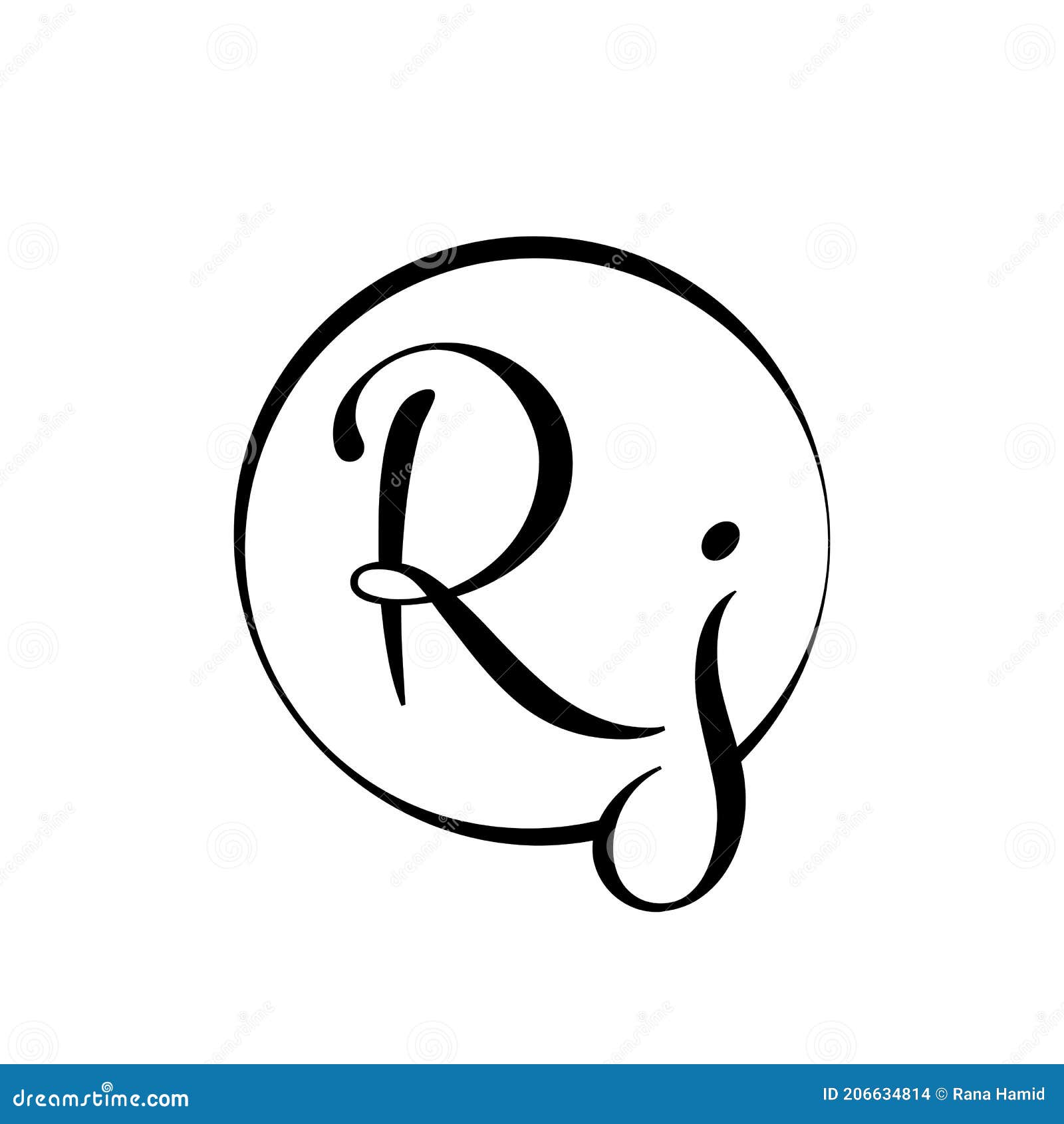 Modelo De Vetor De Design Do Logotipo Inicial Da Letra Rj. Design Do Logotipo Da Letra De Script ...