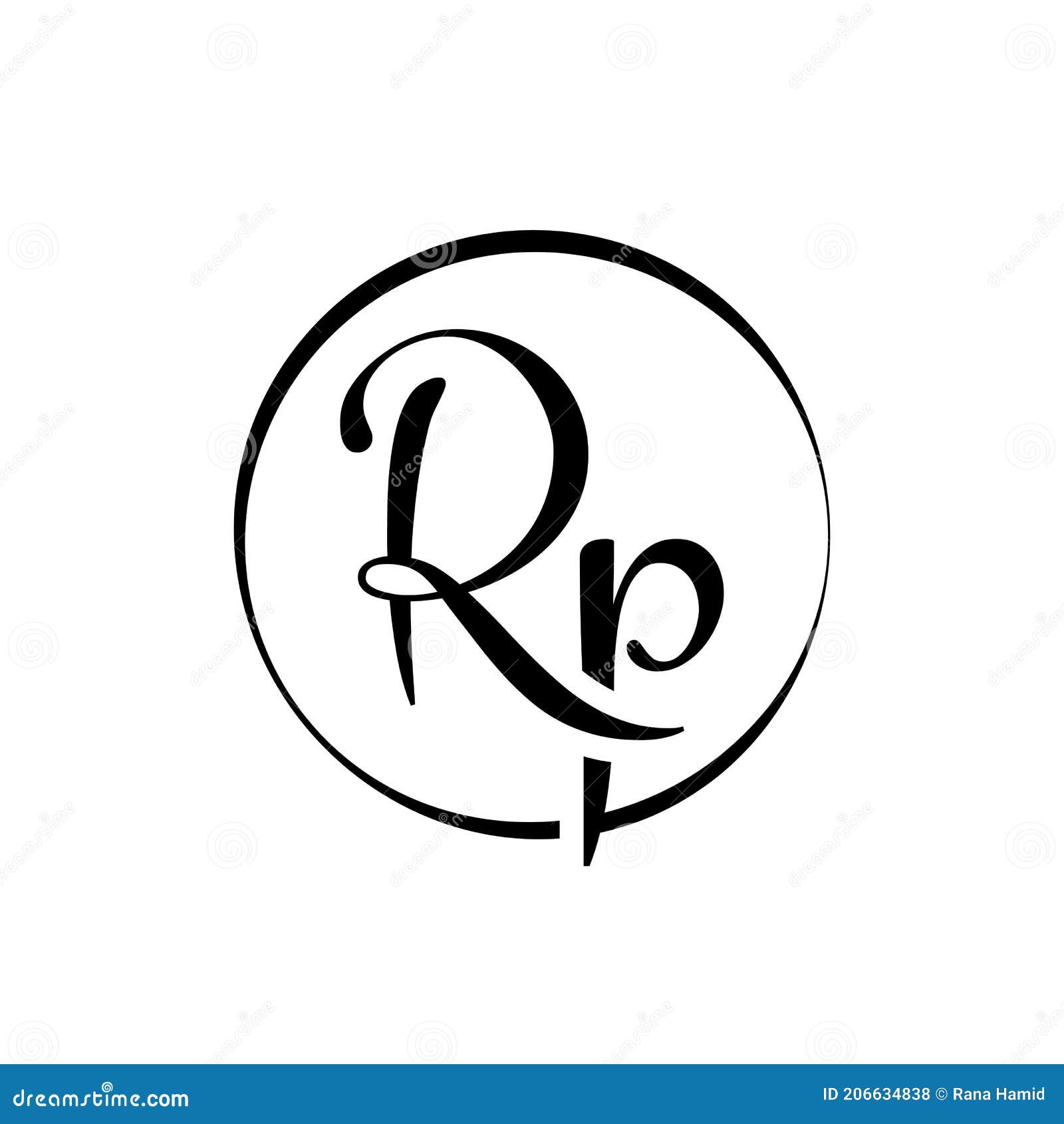 Modelo De Vetor De Design Do Logotipo Inicial Da Letra Rp. Design Do ...