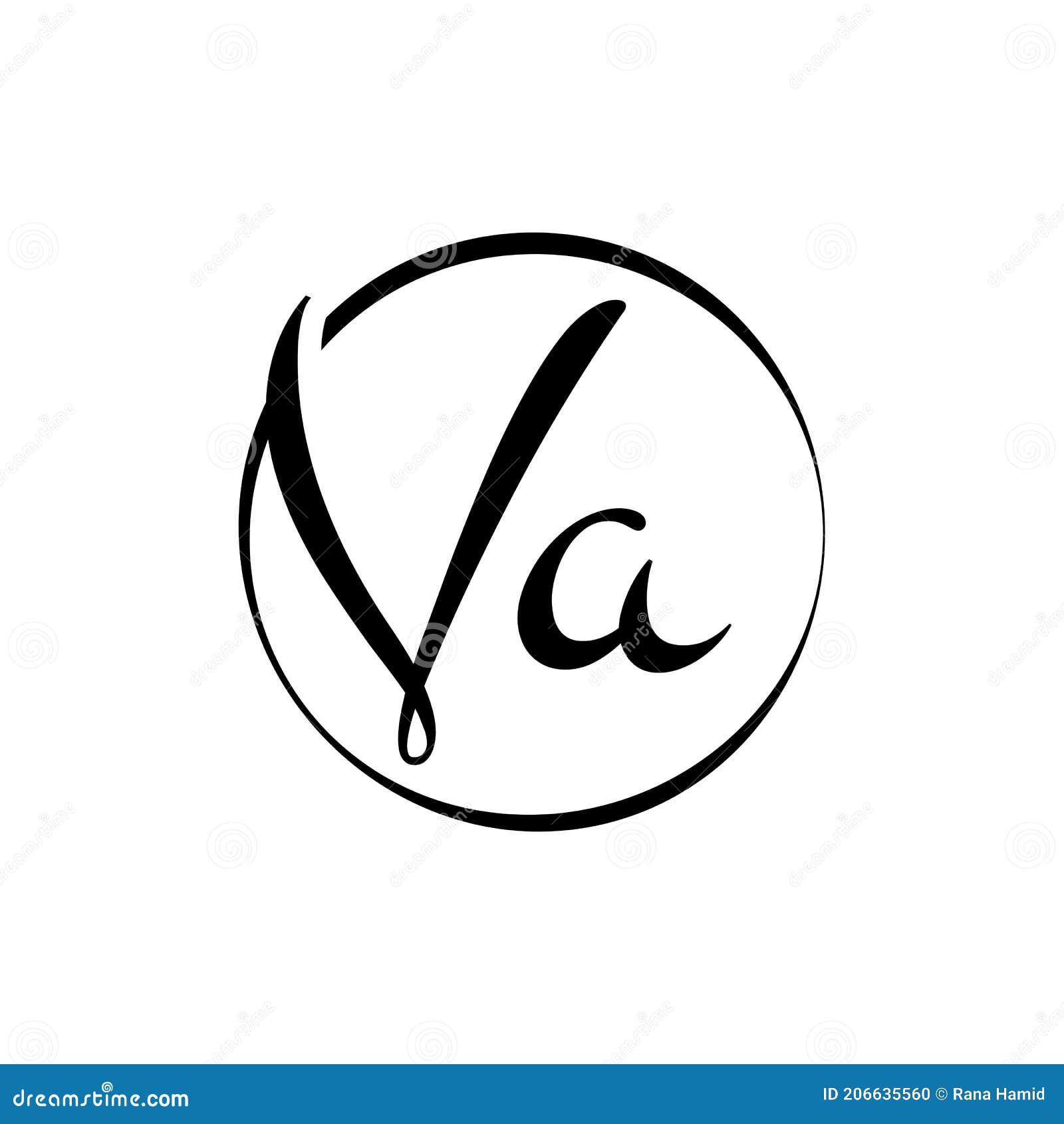 Modelo De Vetor De Design Do Logotipo Inicial Da Letra Va. Vetor De ...