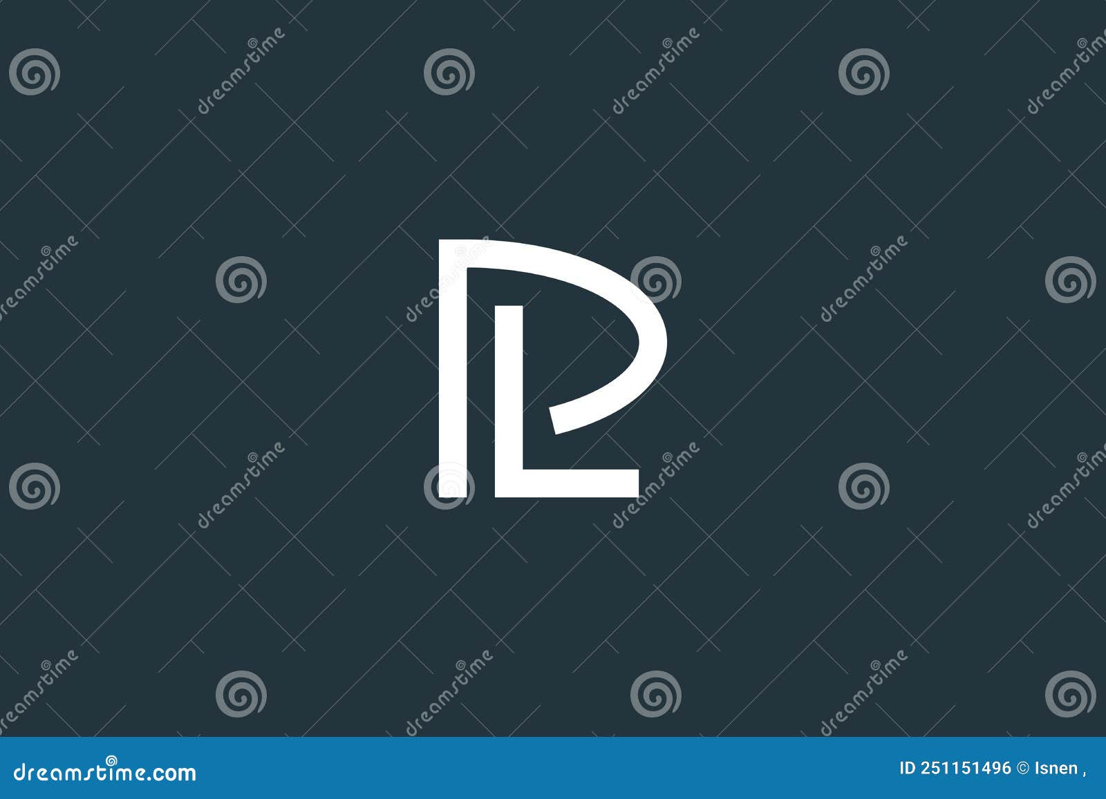 Modelo De Vetor De Design Do Logotipo Pl Inicial Ilustração do Vetor ...