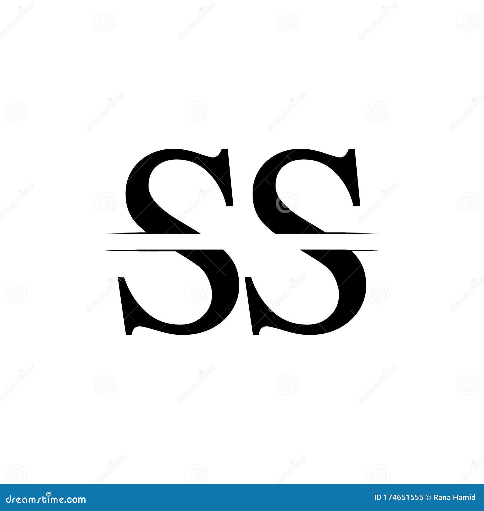 Modelo De Vetor De Design De Logotipo Da Letra Inicial Ss. Design Do ...