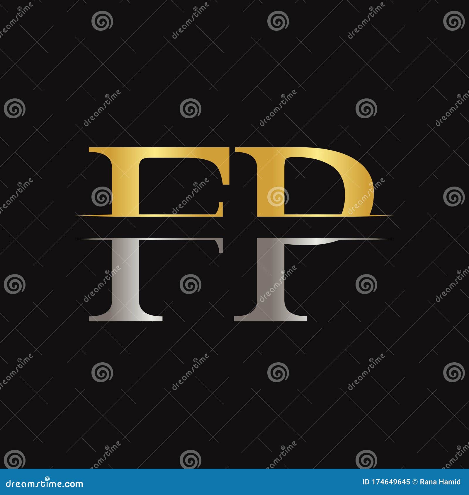 Modelo De Vetor De Design De Logotipo Do Tipo De Letra Fp. Design Do ...