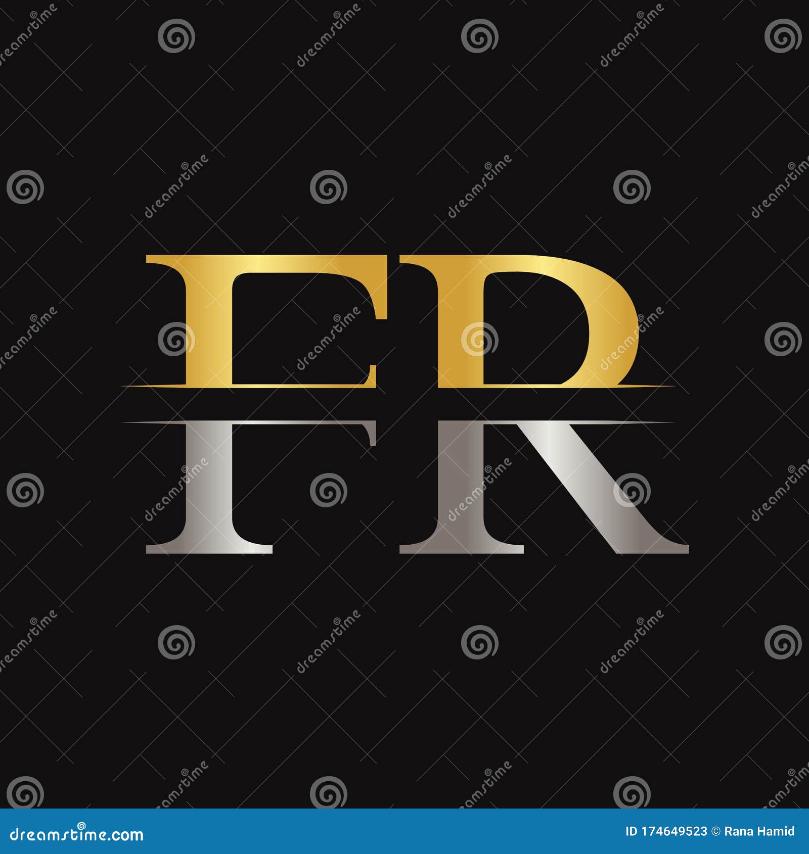 Modelo De Vetor De Design De Logotipo Do Tipo De Letra Fr. Letra ...