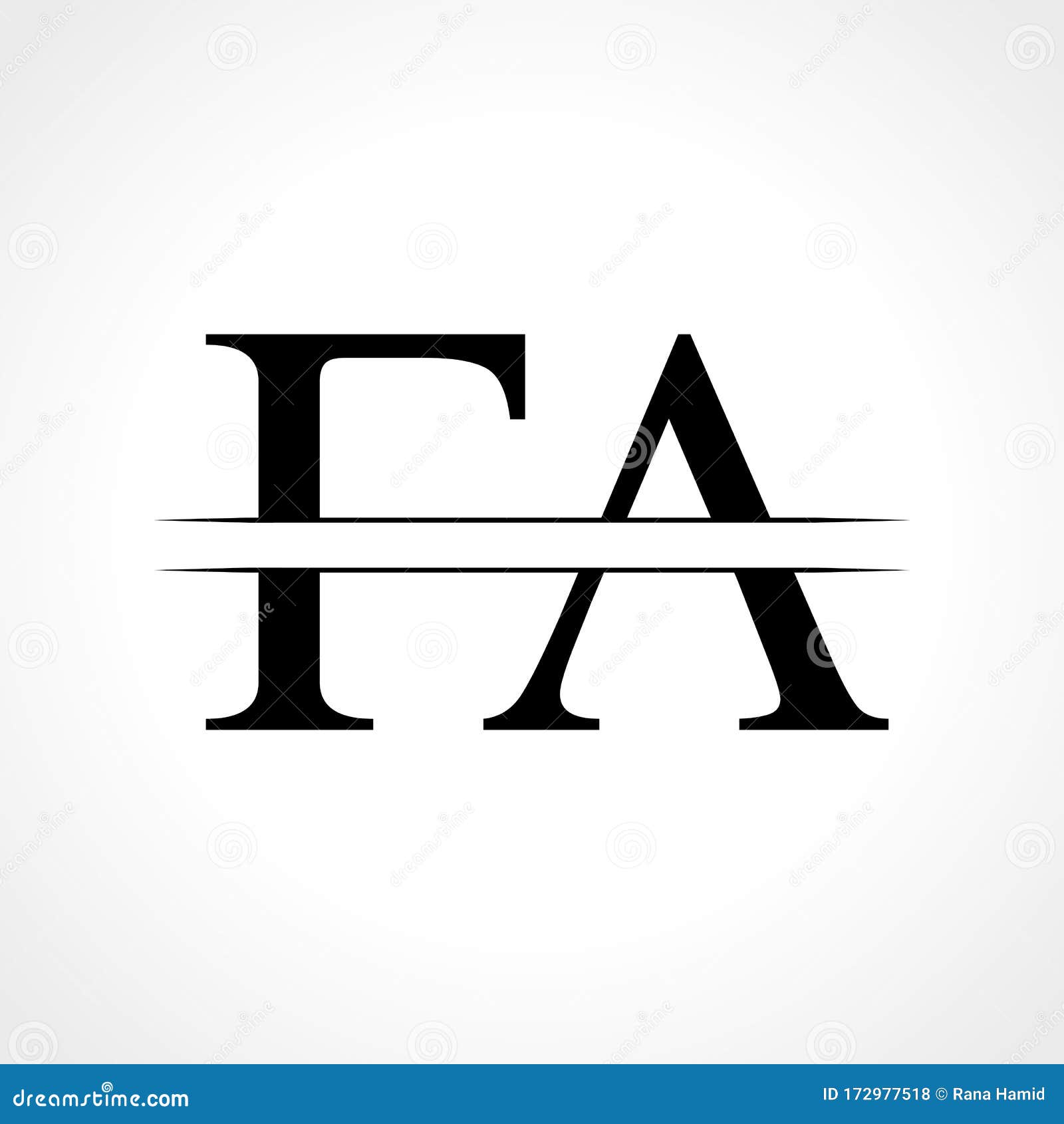 Modelo De Vetor De Design De Logotipo De Letra Fa. Design Do Logotipo ...