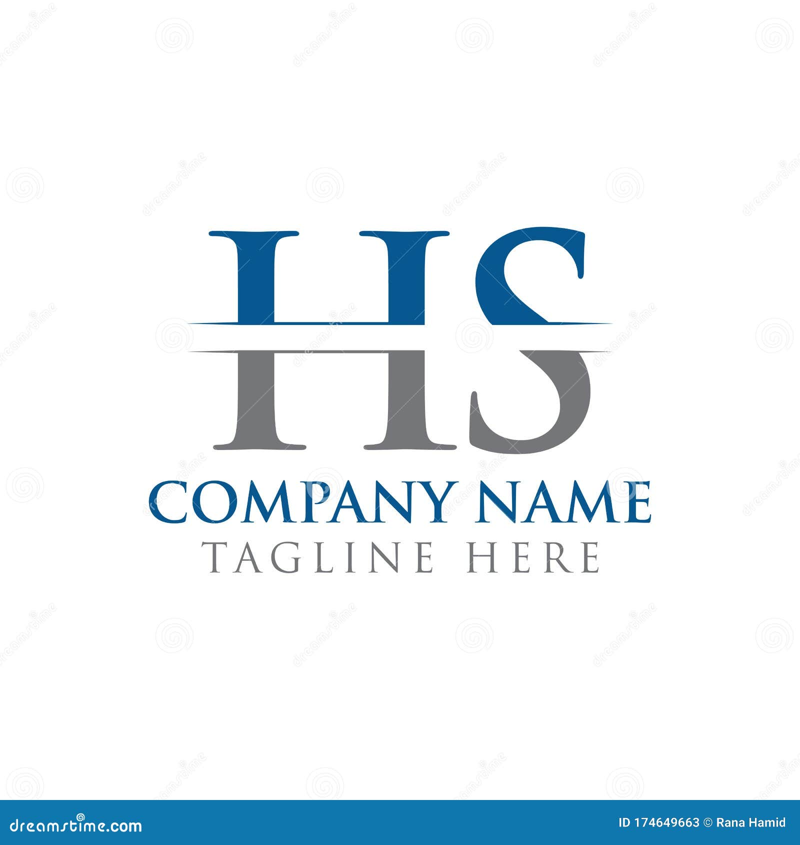 Modelo De Vetor De Design De Logotipo De Letra Hs. Design Do Logotipo ...