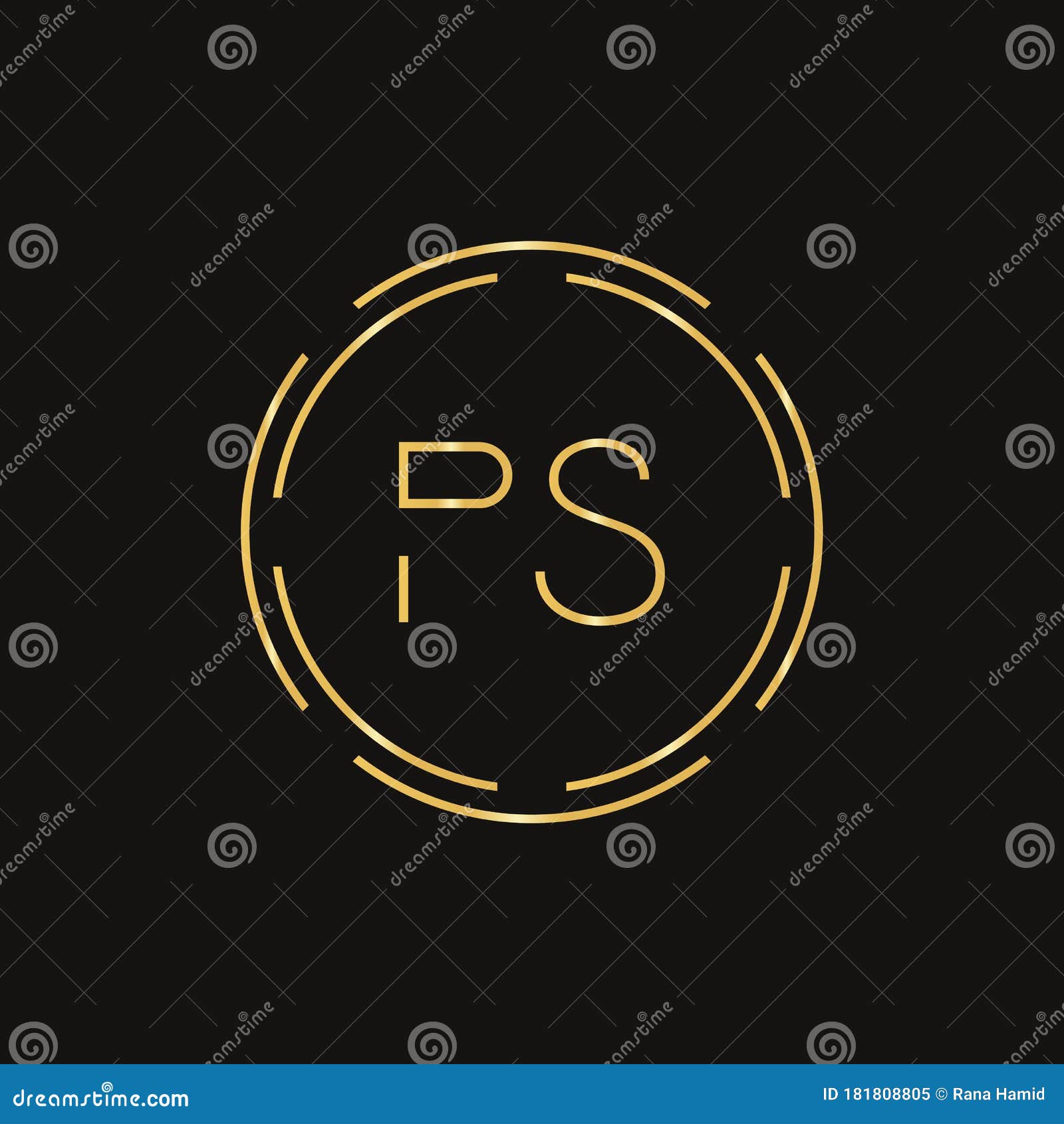 Modelo De Vetor De Design De Logotipo De Letra Inicial Ps. Design Do ...