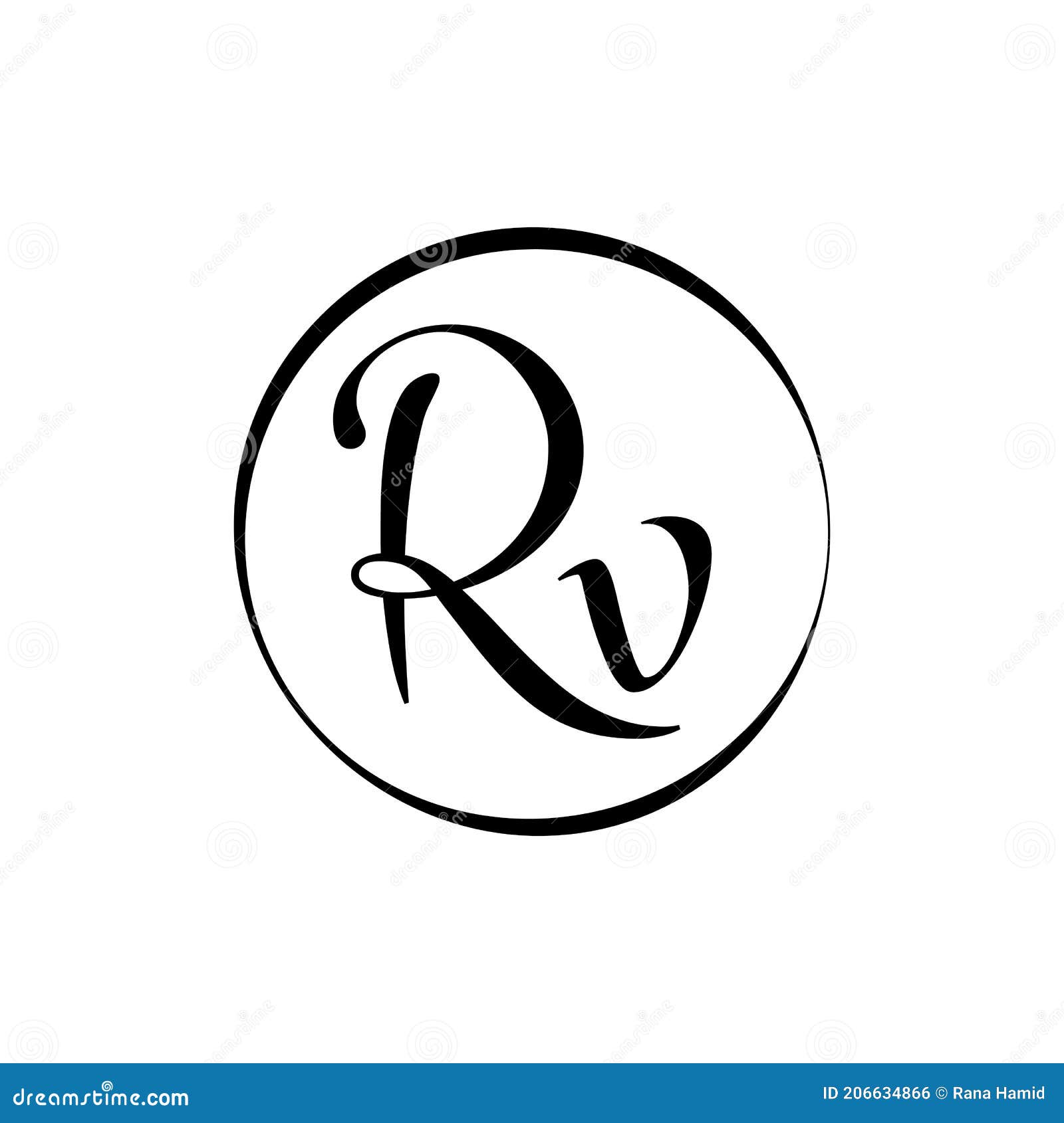 Modelo De Vetor De Design De Logotipo De Letra Rv Inicial. Design Do ...