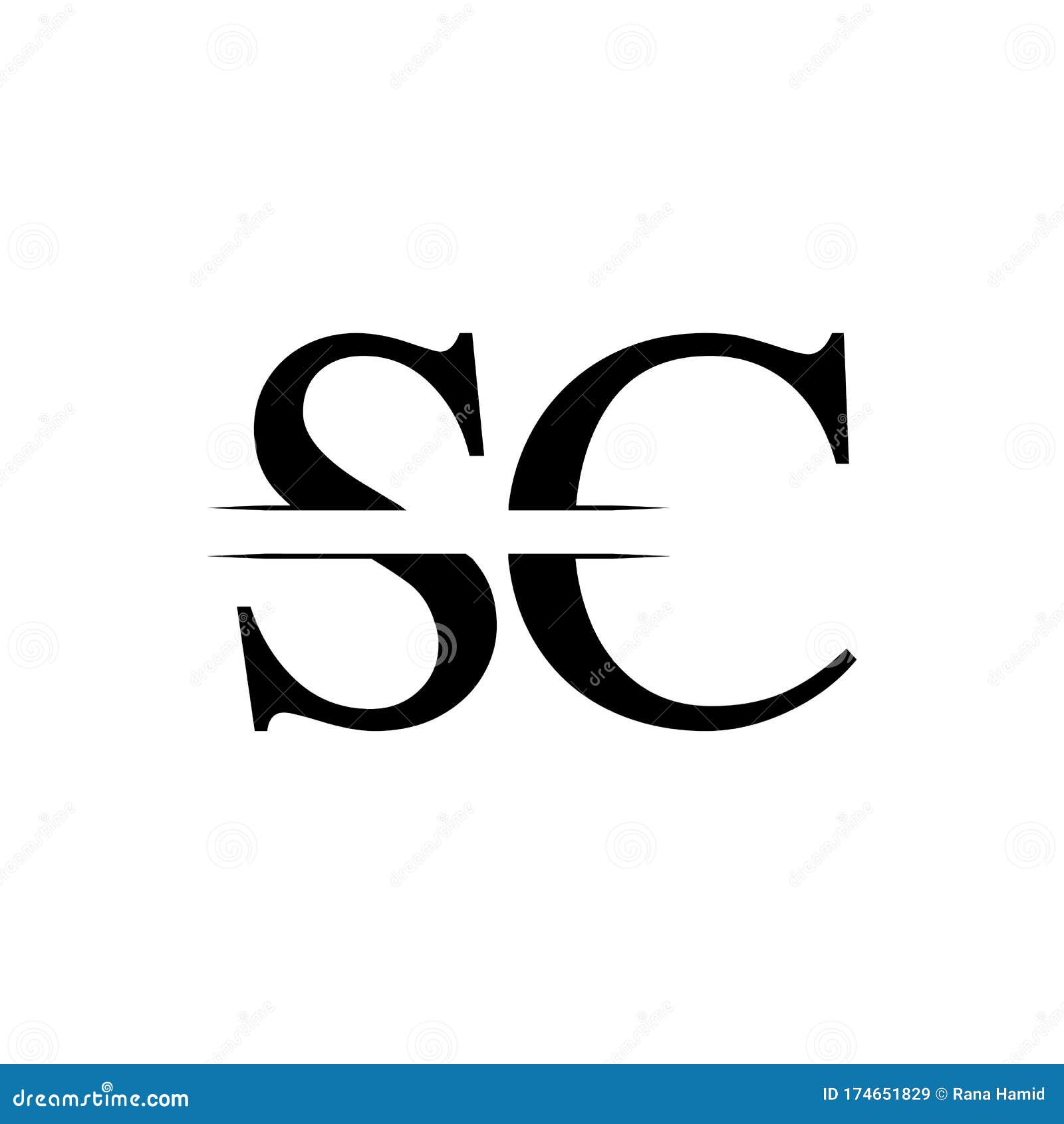 Modelo De Vetor De Design De Logotipo Sc Inicial. Design Do Logotipo Da ...