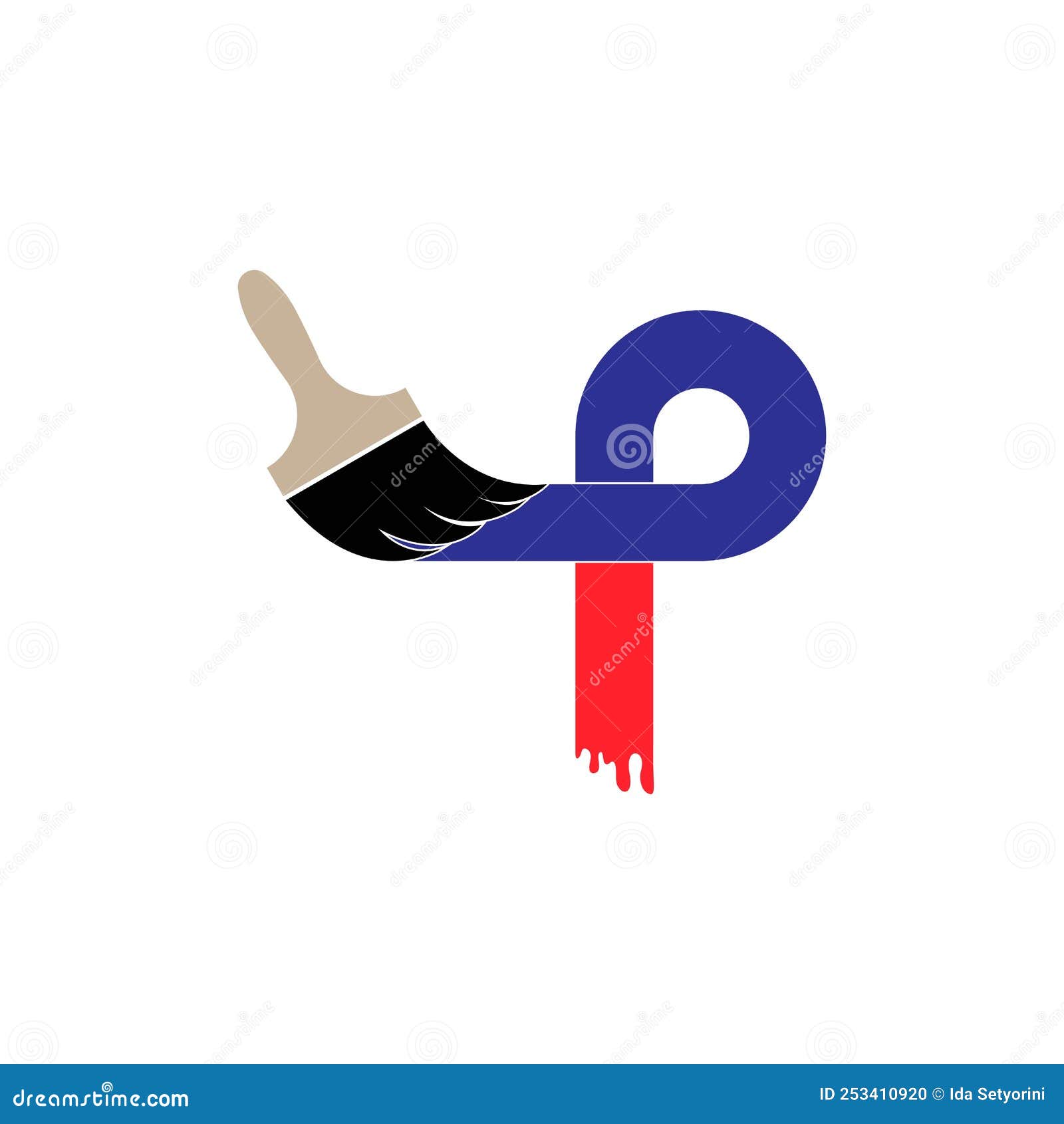 Modelo De Vetor Do ícone Do Logotipo De Tinta Ilustração do Vetor ...