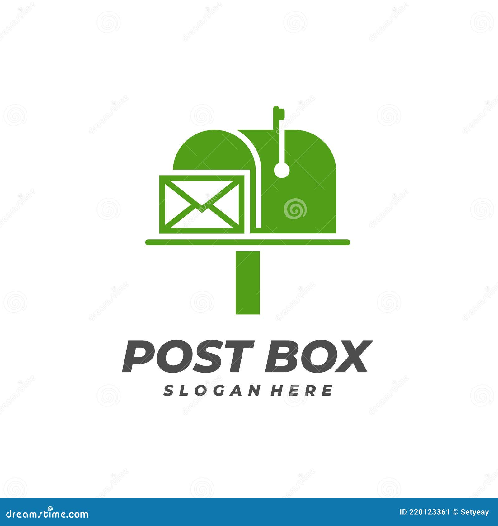 Modelo De Vetor Do Logo Post Modelo Criativo Do Post Box Logo Design ...