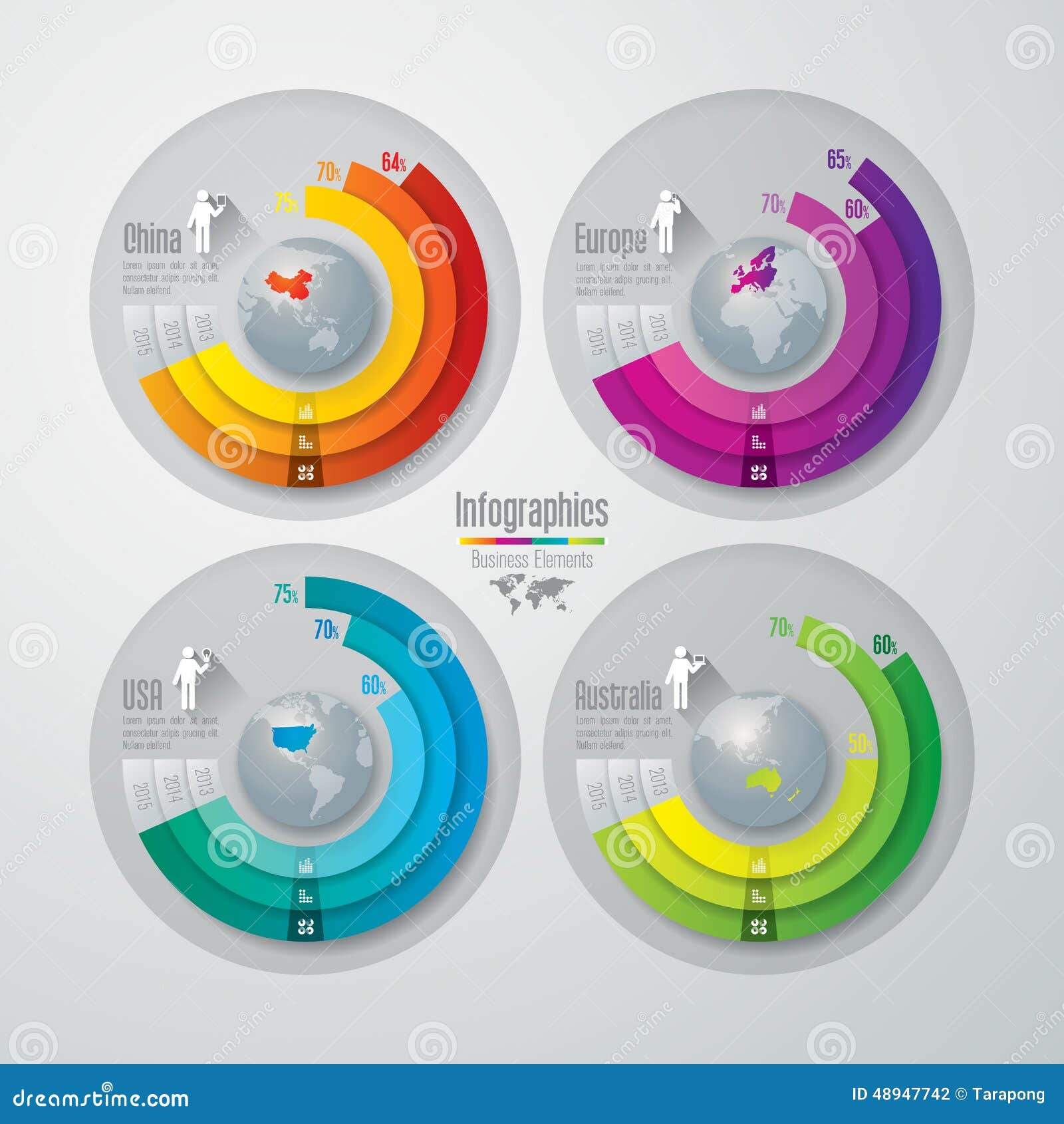 Modelo Del Diseño De Infographics Ilustración del Vector - Ilustración ...