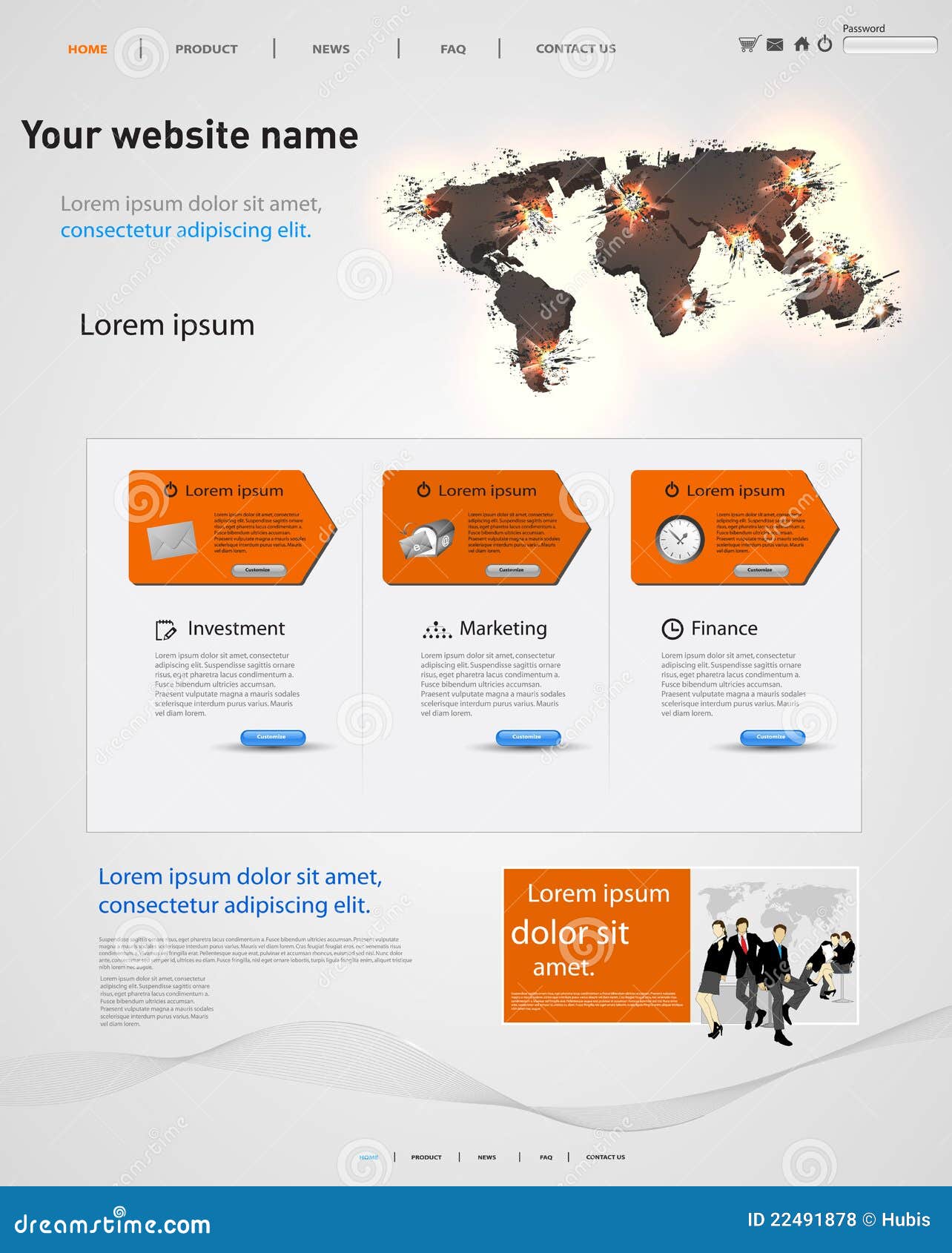 Modelo del diseño de Web ilustración del vector. Ilustración de ...