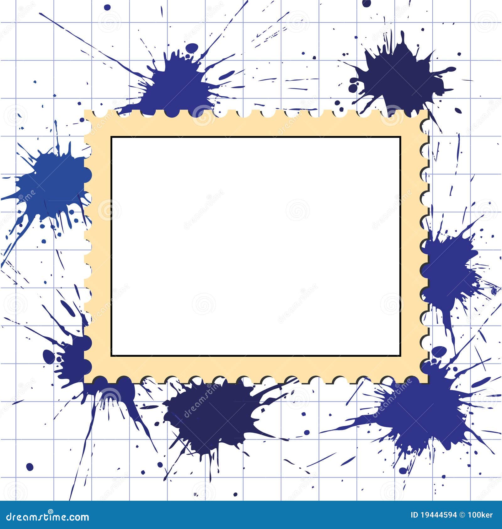 Modelo Del Marco De Los Sellos Del Vector Ilustración del Vector ...