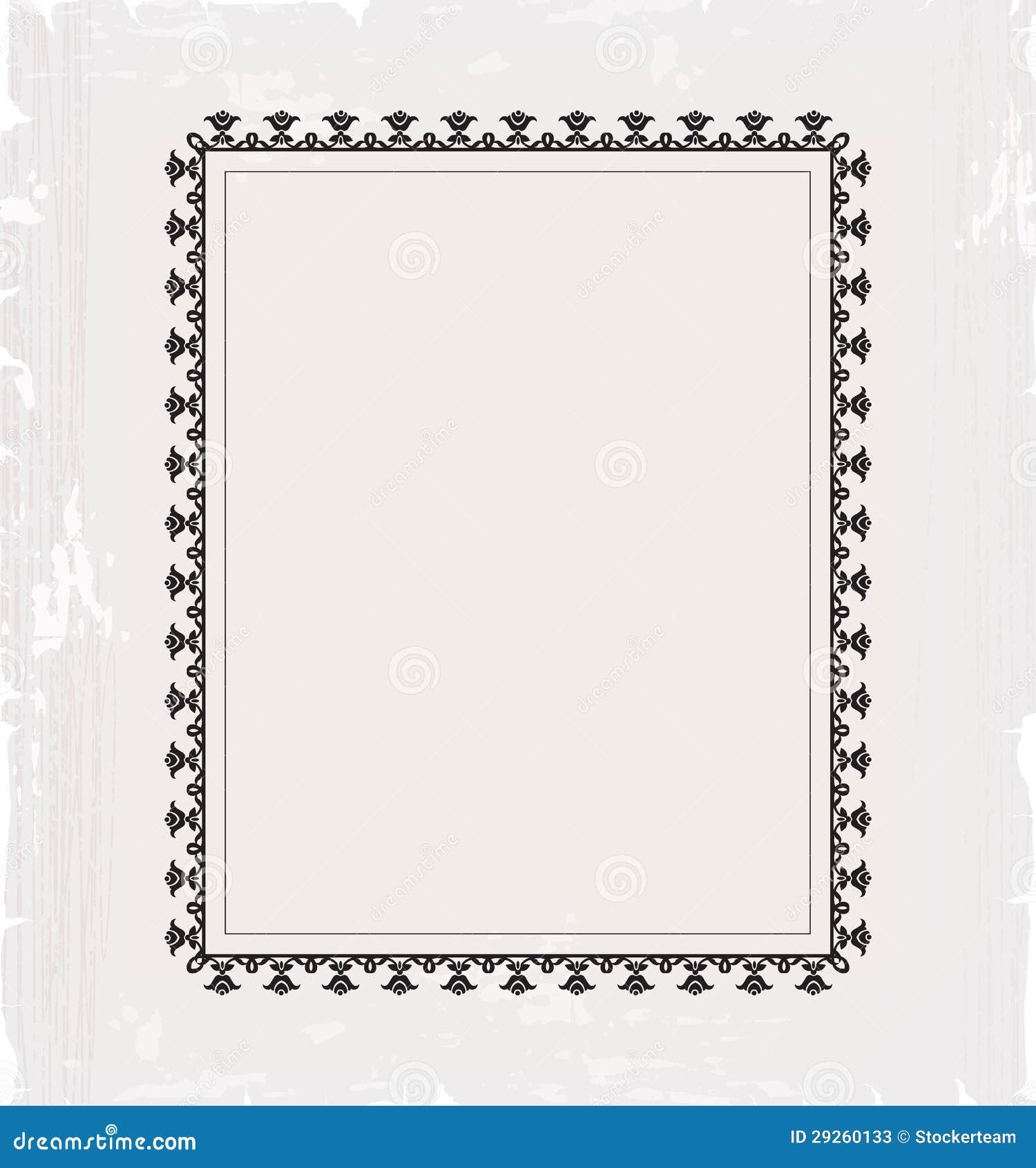 Modelo Del Marco Del Vintage Para La Postal Stock de ilustración ...