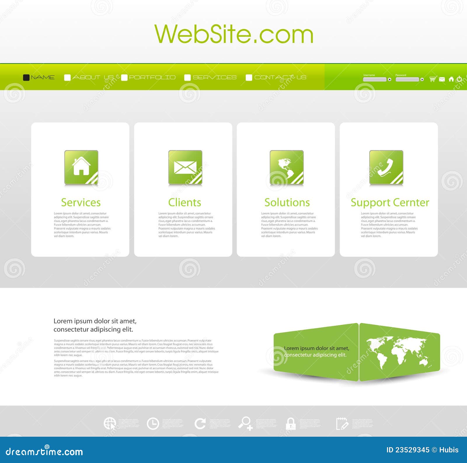 Modelo Del Menú Del Web Site Ilustración del Vector - Ilustración de ...