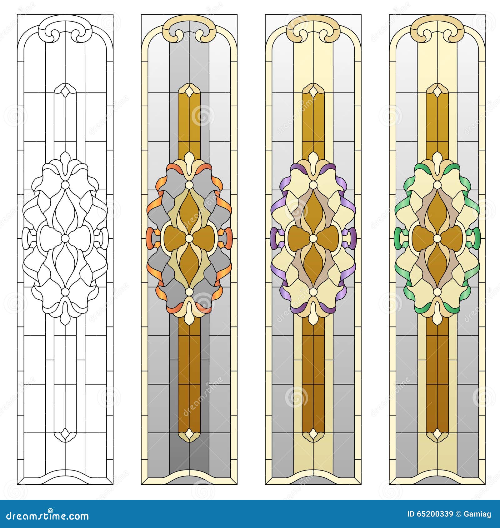 Modelo del vitral ilustración del vector. Ilustración de parte - 65200339
