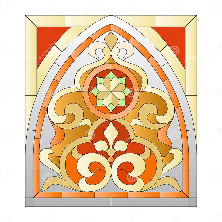 Modelo del vitral ilustración del vector. Ilustración de fondo - 74700360