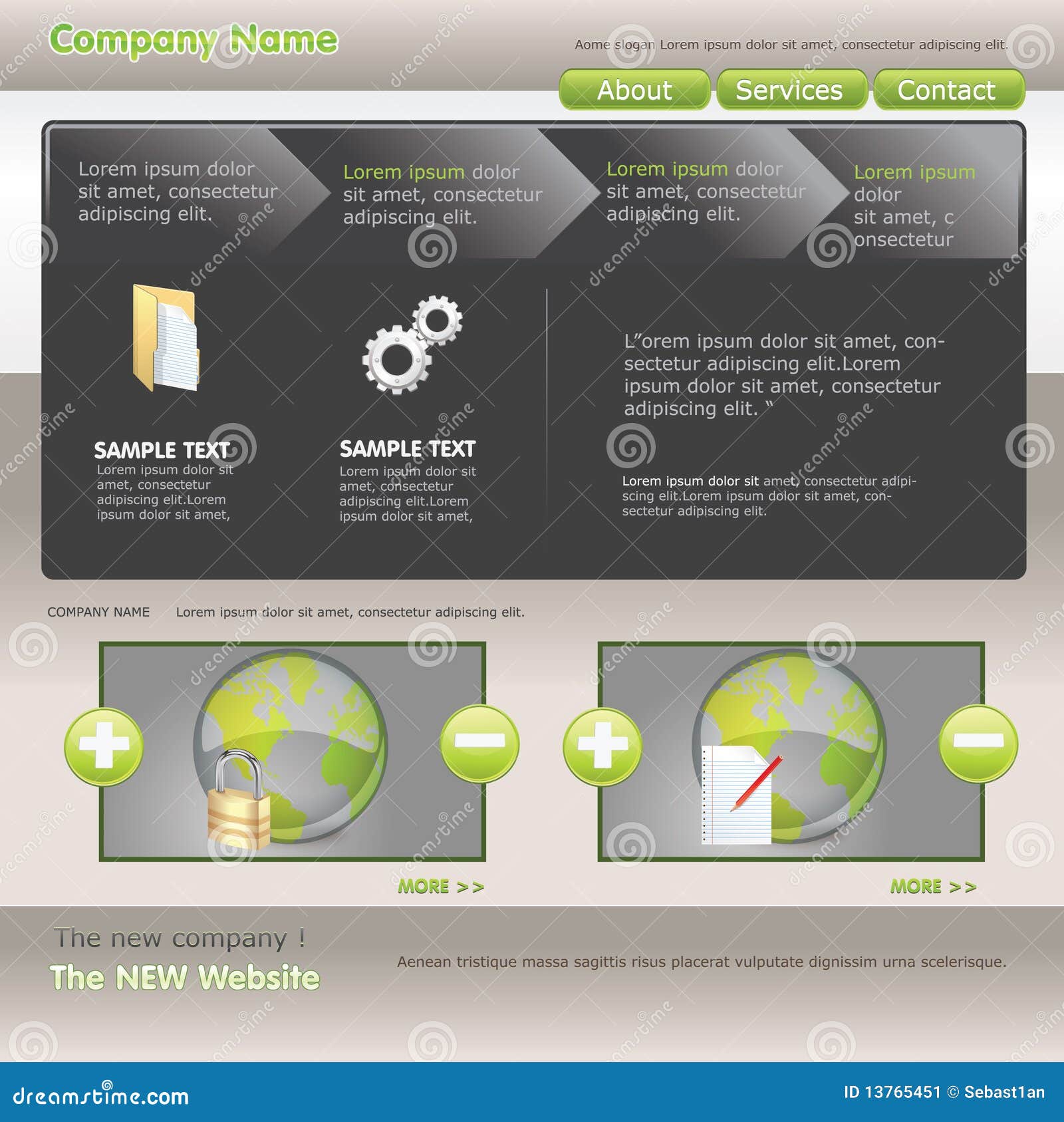 Modelo del Web ilustración del vector. Ilustración de cabecera - 13765451