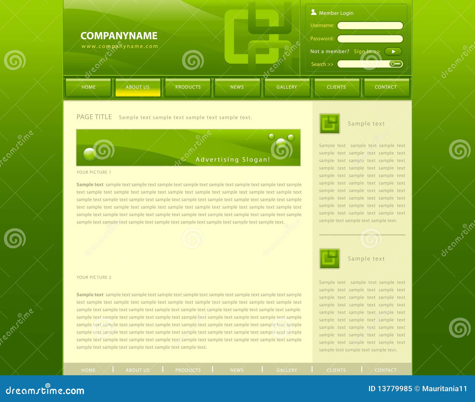 Modelo del Web site ilustración del vector. Ilustración de interfaz ...