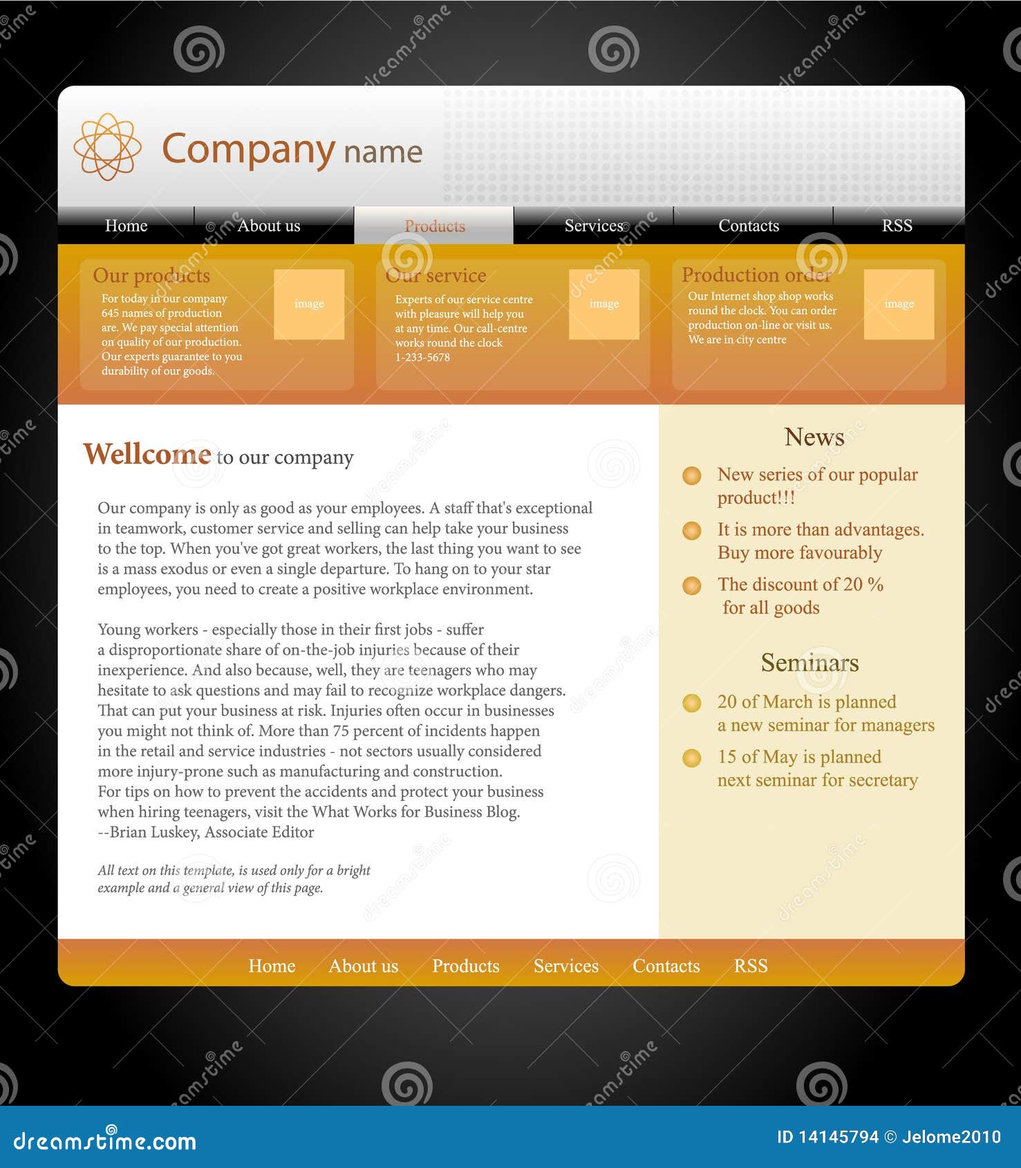 Modelo del Web site ilustración del vector. Ilustración de negocios ...