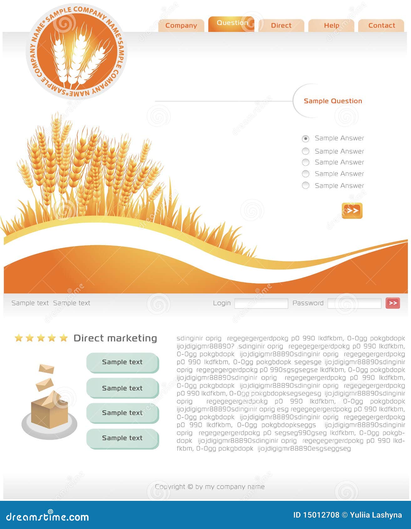 Modelo del Web site ilustración del vector. Ilustración de folleto ...