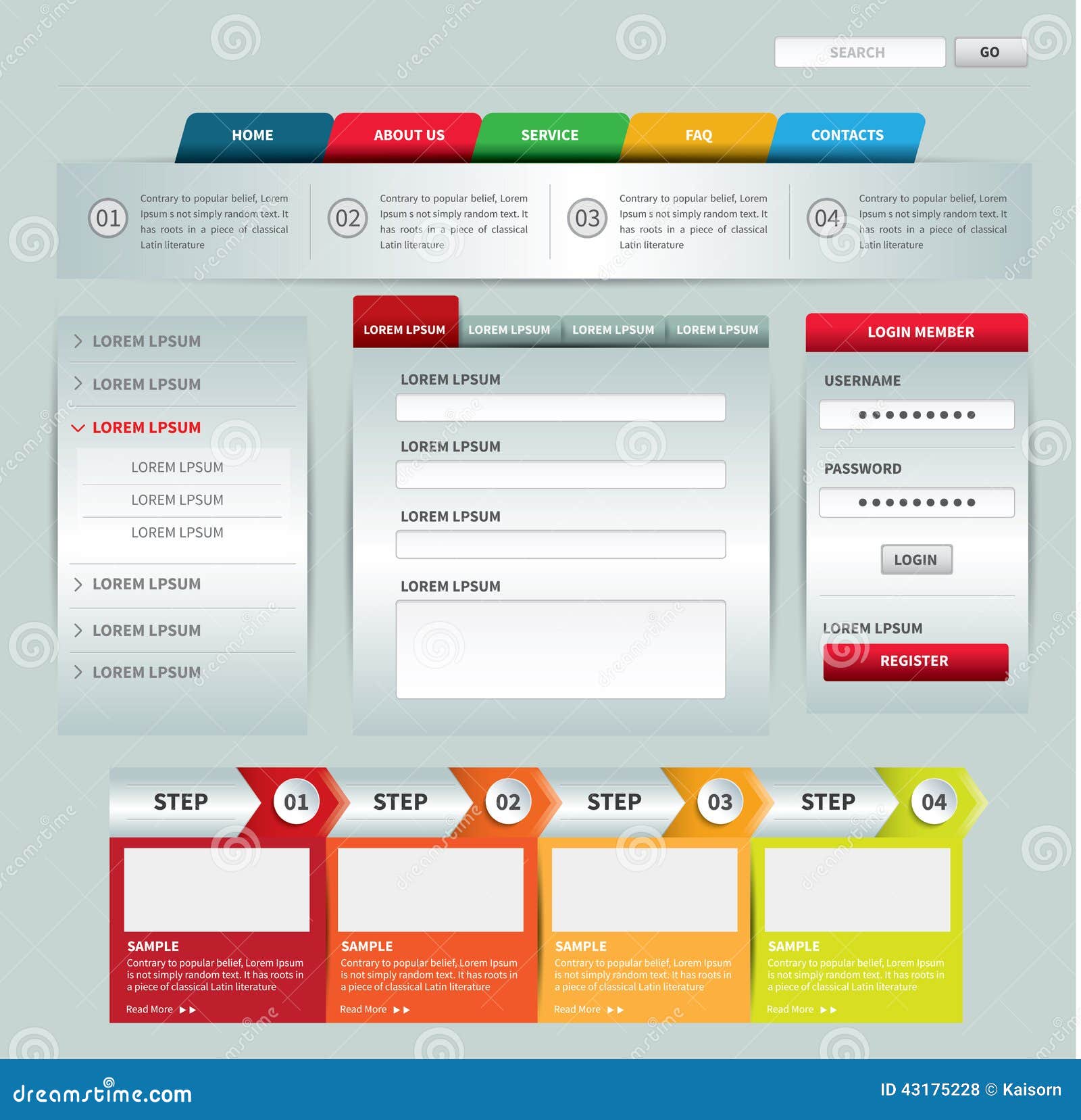 Modelo del Web site ilustración del vector. Ilustración de interfaz ...