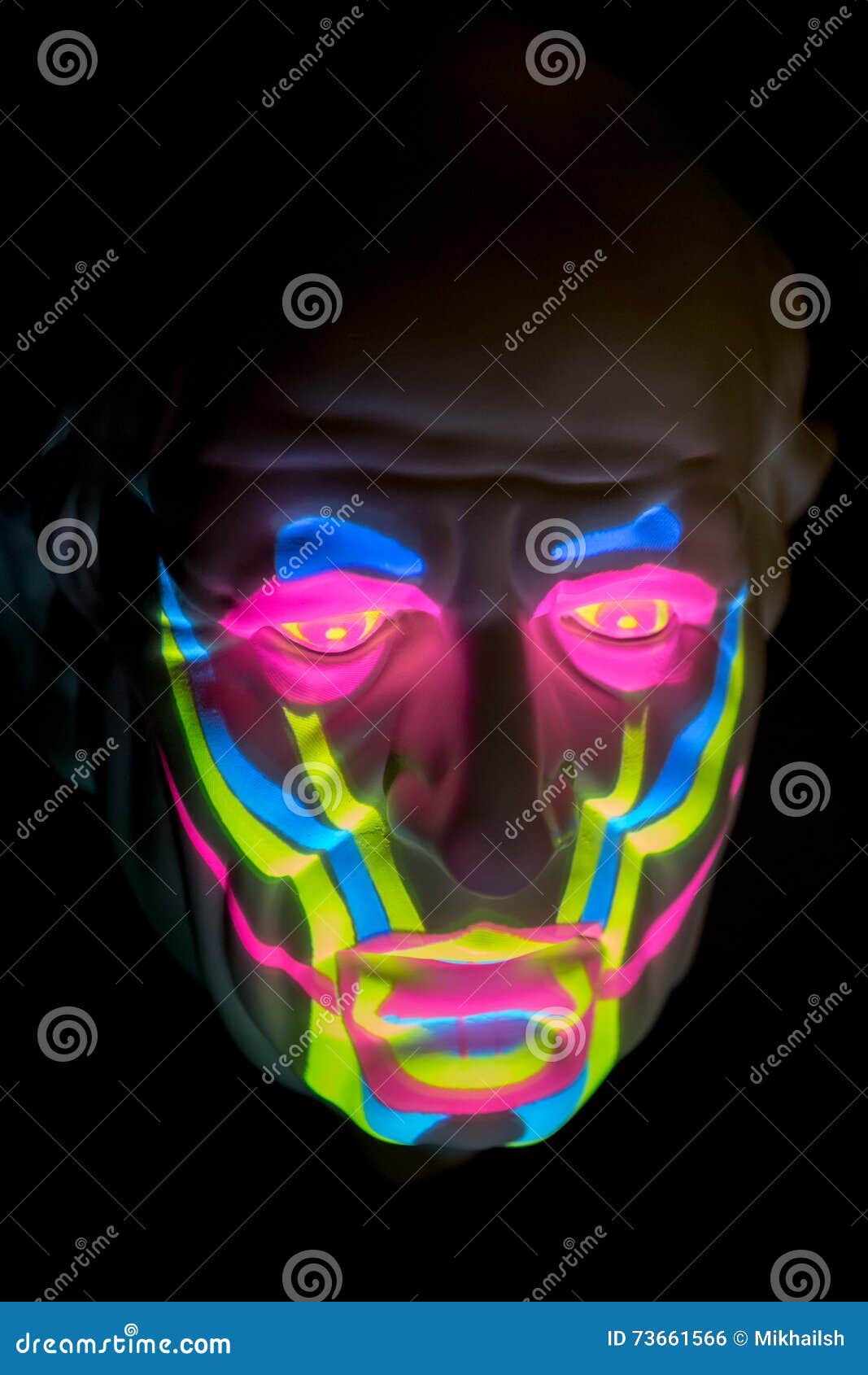 Modelo Do Rosto Humano Que Mostra Os Músculos Faciais Foto de Stock ...