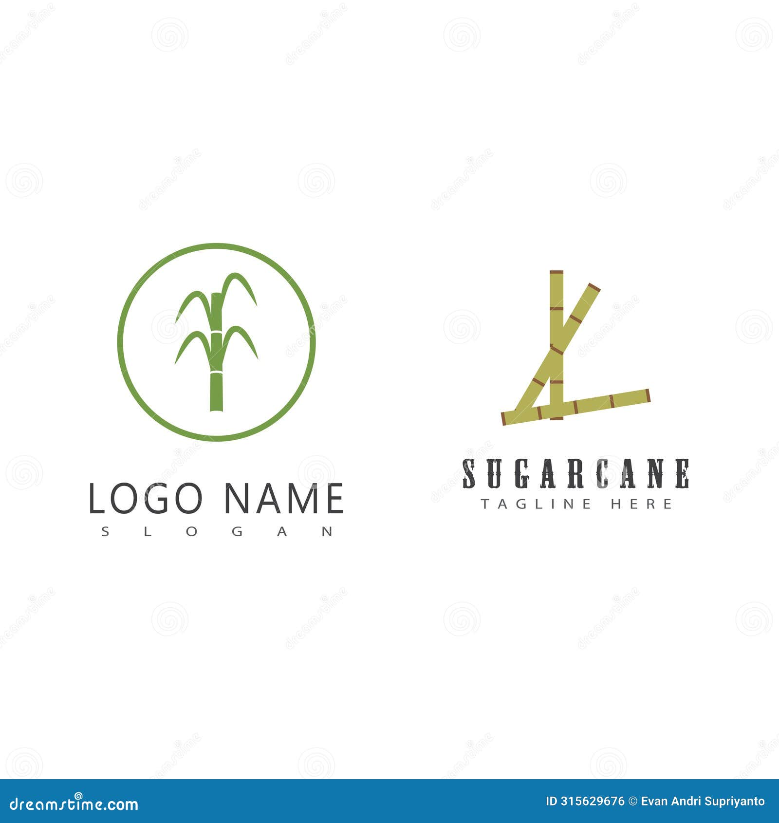 Modelo Do Símbolo Do Vetor Do Logotipo Da Cana Ilustração do Vetor ...