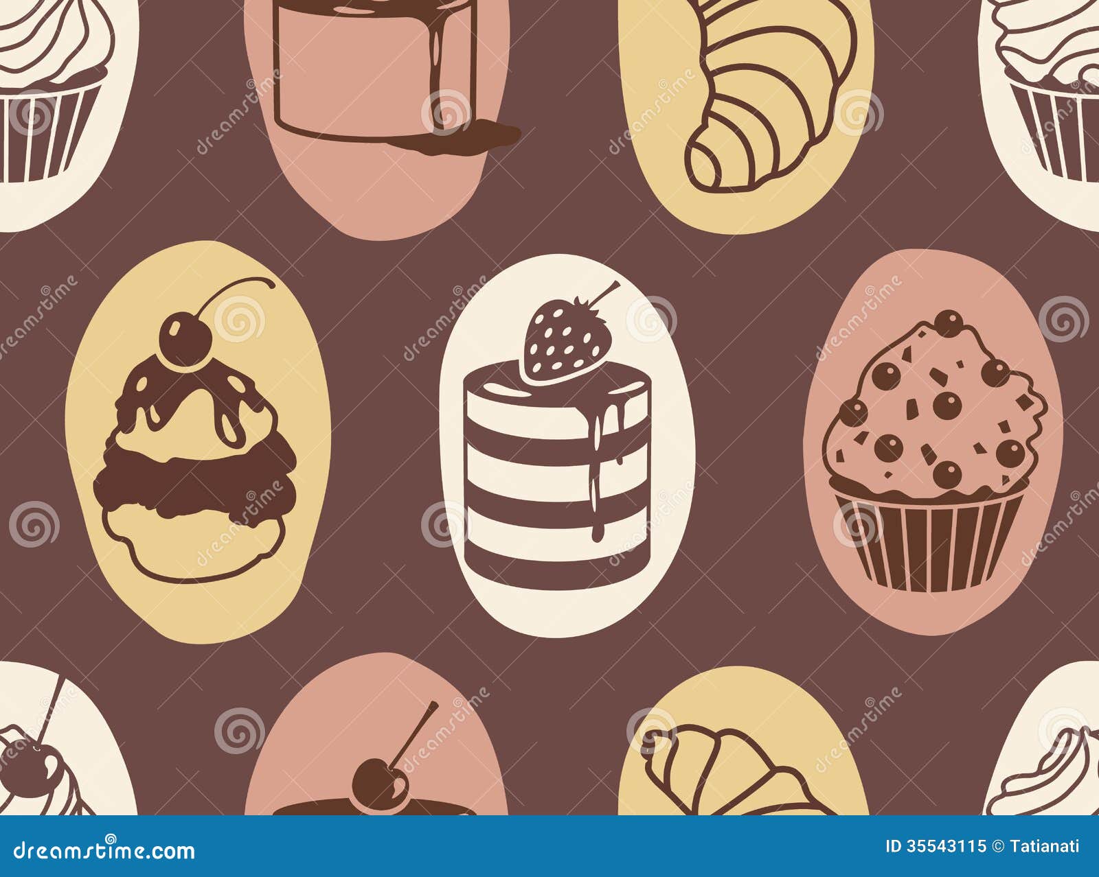 Modelo dulce ilustración del vector. Ilustración de alimento - 35543115