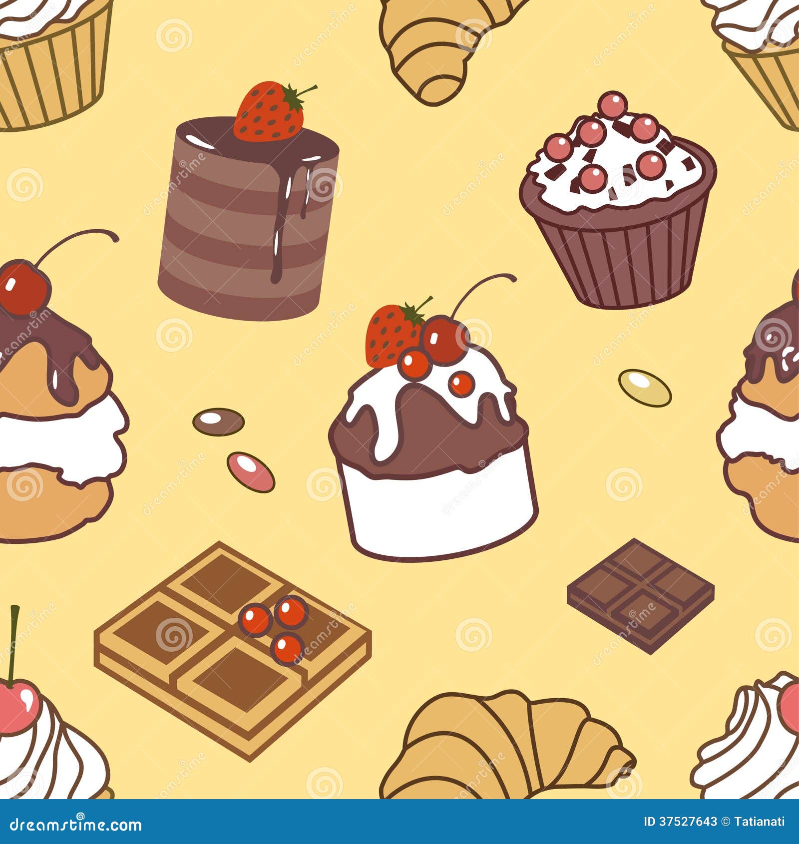 Modelo dulce ilustración del vector. Ilustración de crema - 37527643