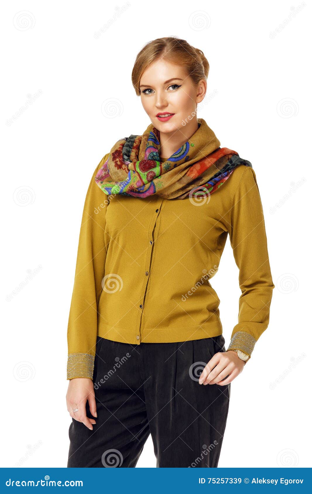 Modelo en ropa imagen de archivo. Imagen de pantalones - 75257339