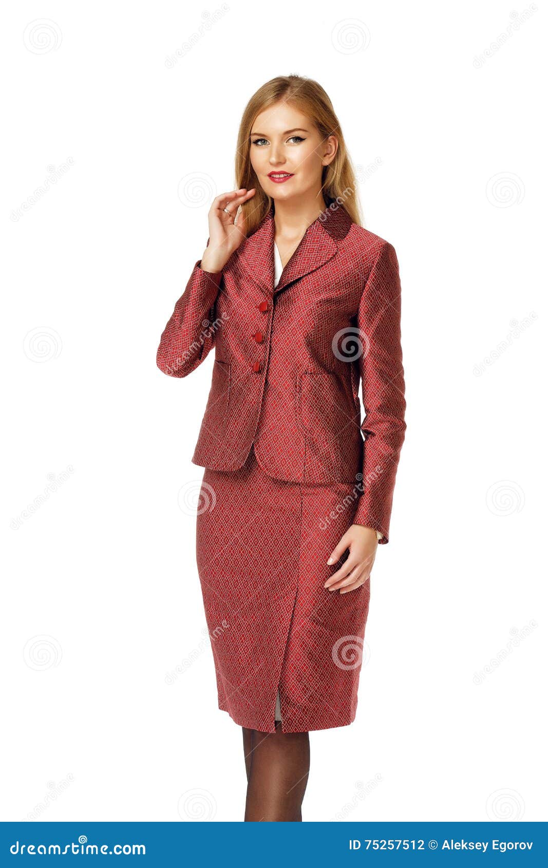 Modelo en ropa foto de archivo. Imagen de manera, rojo - 75257512