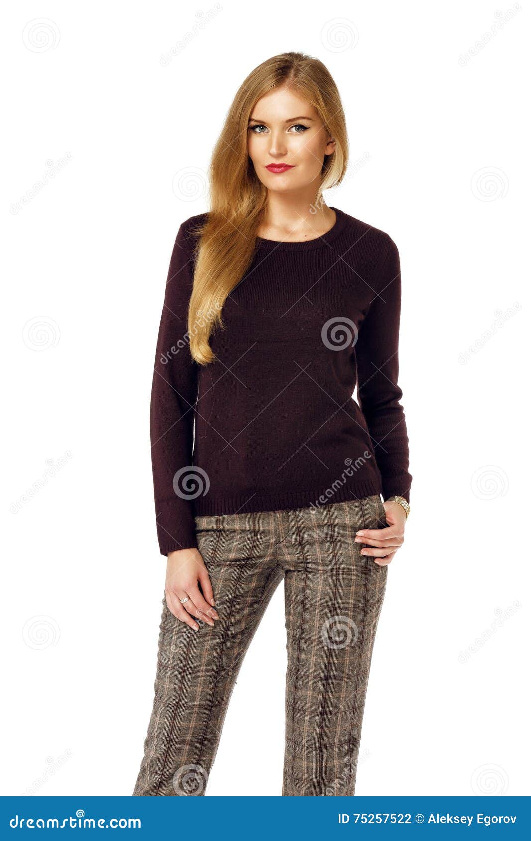 Modelo en ropa foto de archivo. Imagen de aislado, estilo - 75257522