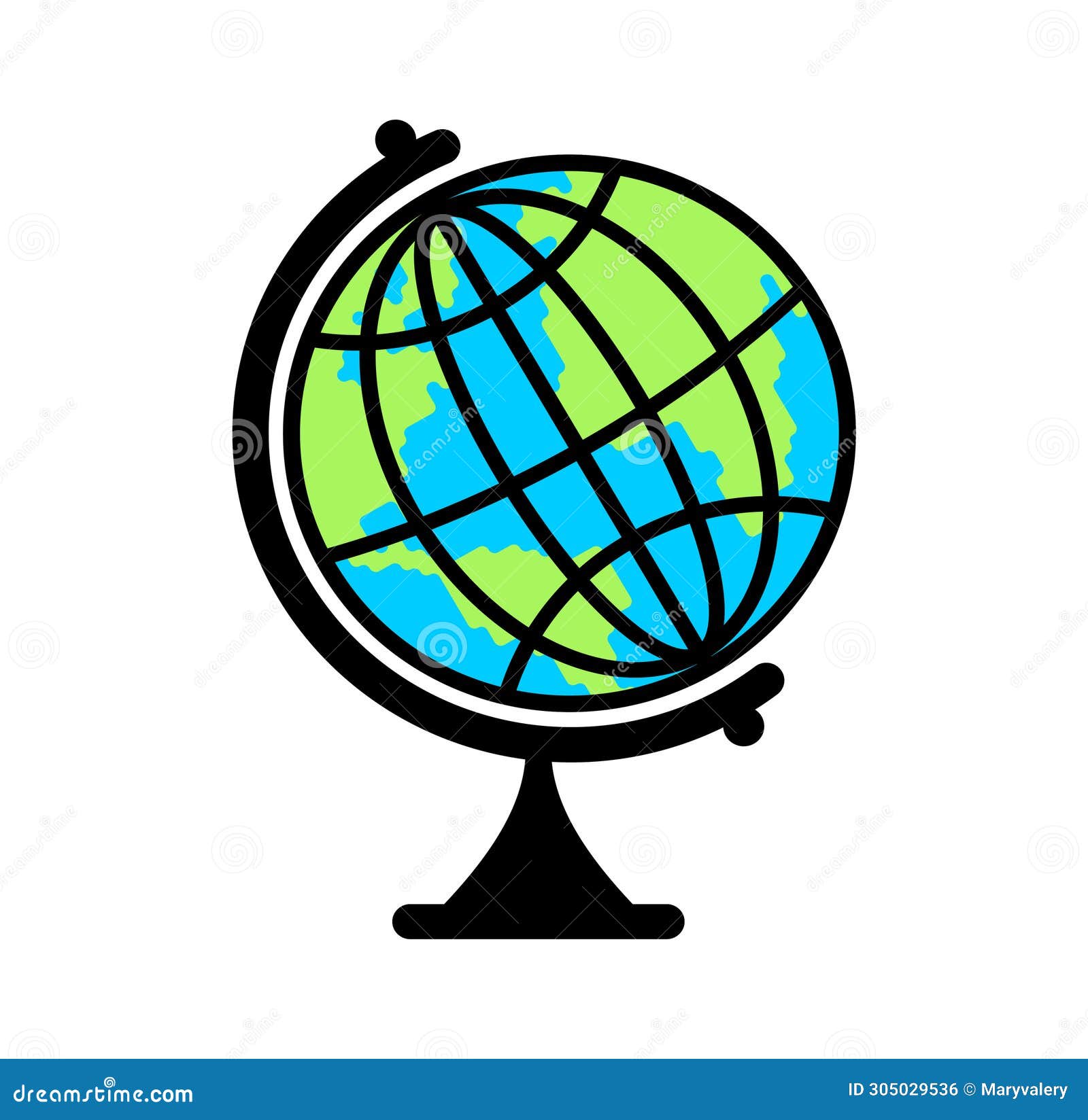 Modelo Global Isolado. Layout Da Terra Do Planeta Ilustração do Vetor ...