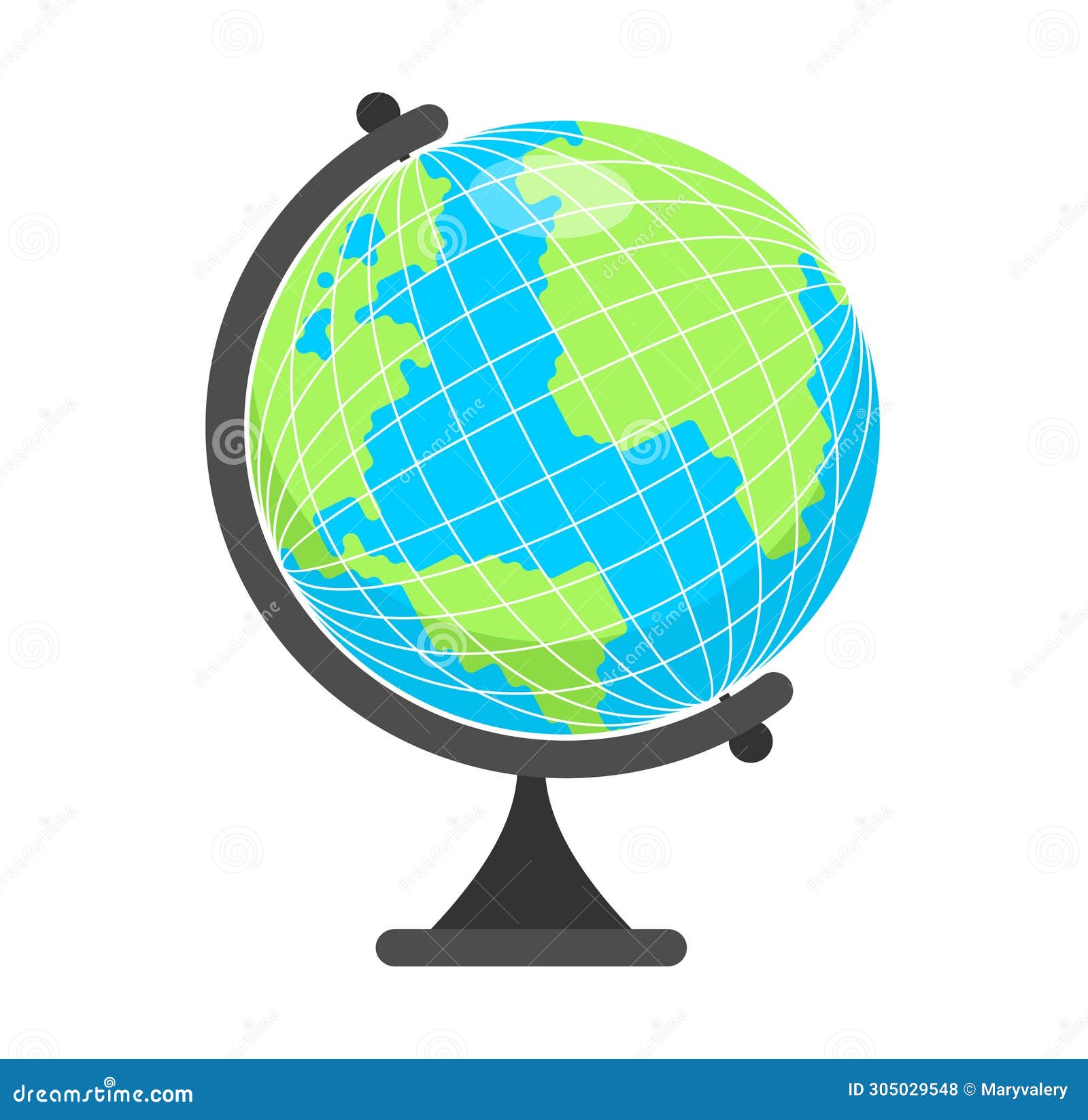 Modelo Global Isolado. Layout Da Terra Do Planeta Ilustração do Vetor ...