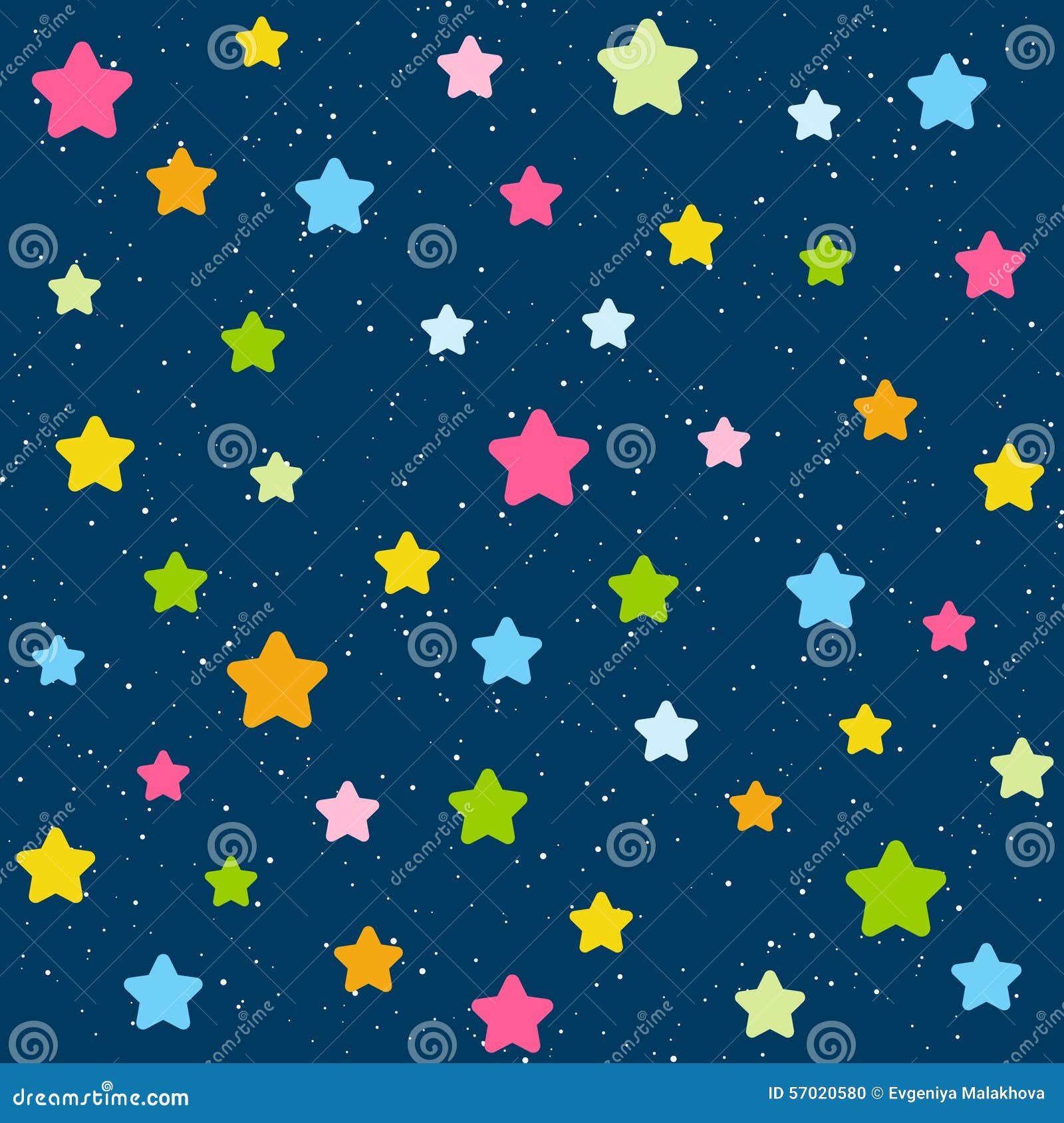 Modelo Inconsútil Con Las Estrellas Del Color Ilustración del Vector ...