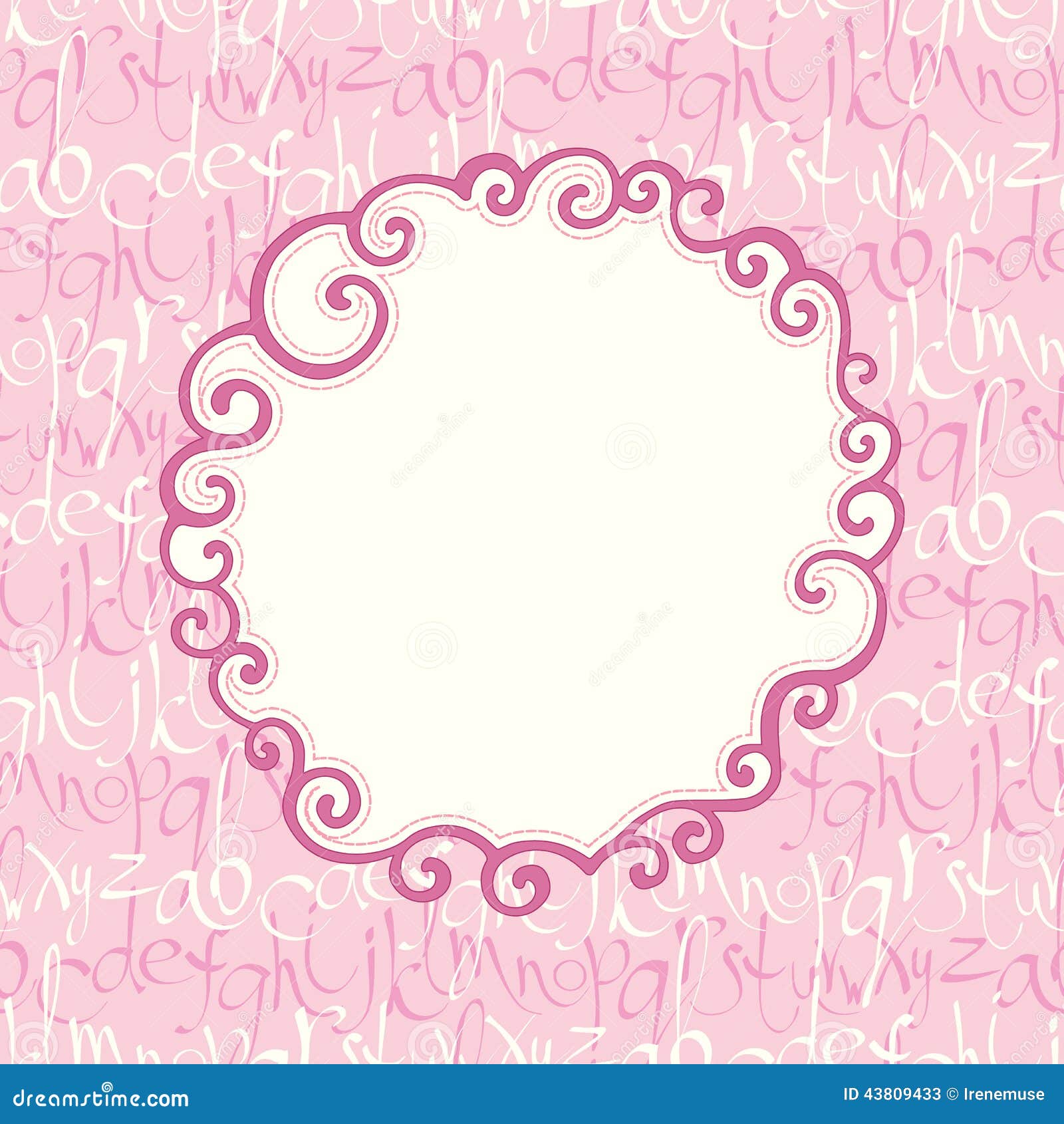 Modelo Inconsútil Con Las Letras Y Marco Para El Texto Ilustración del ...