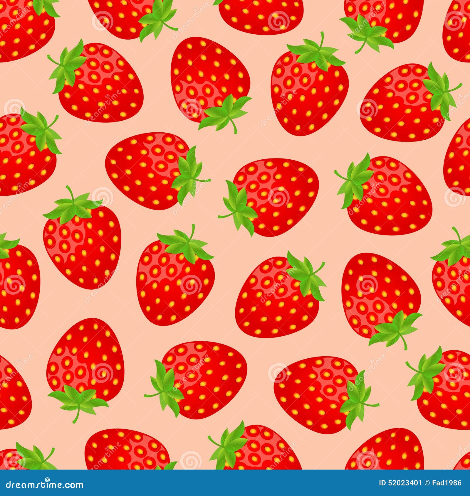 Modelo Inconsútil De La Fresa Ilustración del Vector - Ilustración de ...