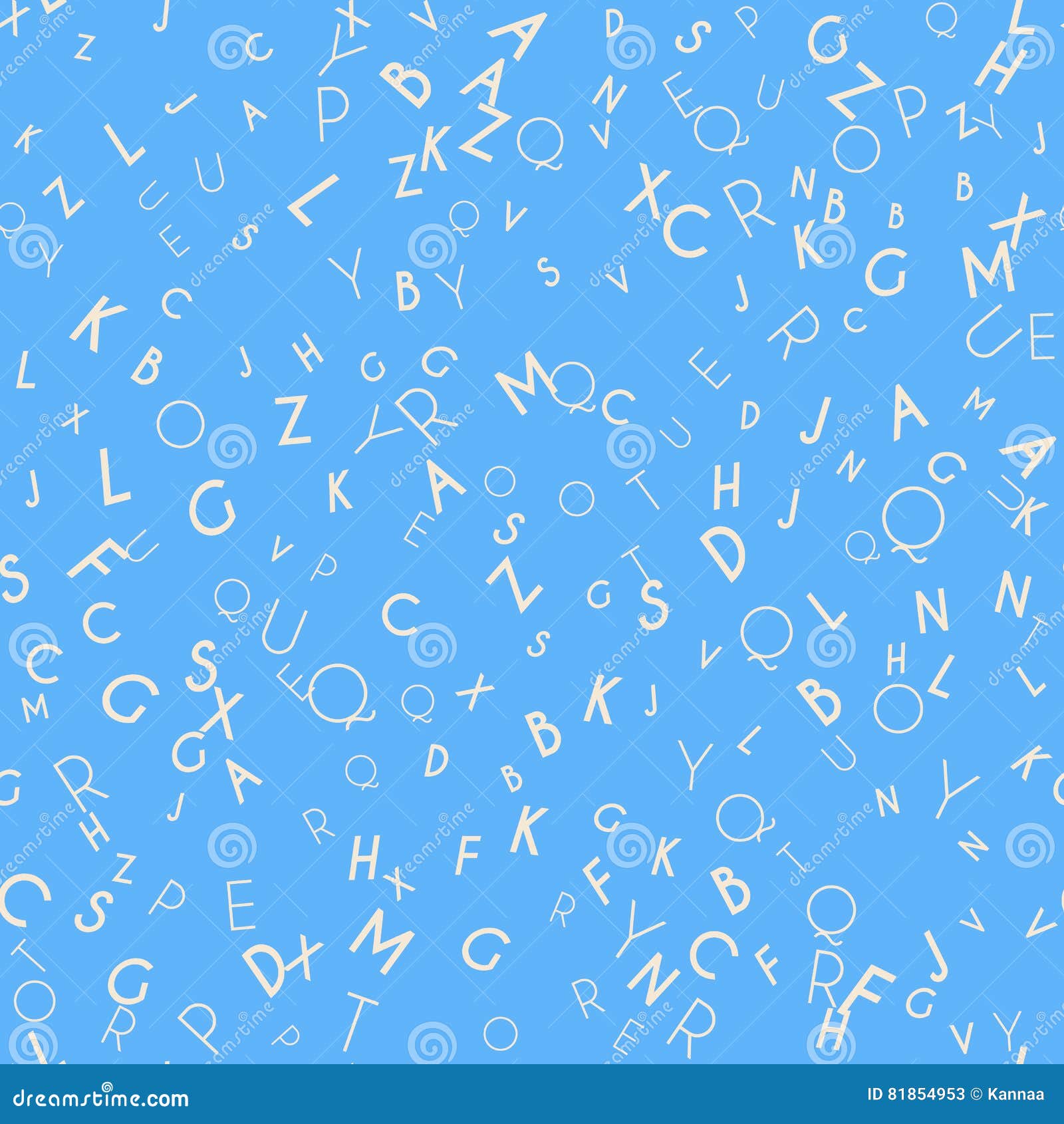 Modelo Inconsútil De Las Letras Al Azar Stock de ilustración ...