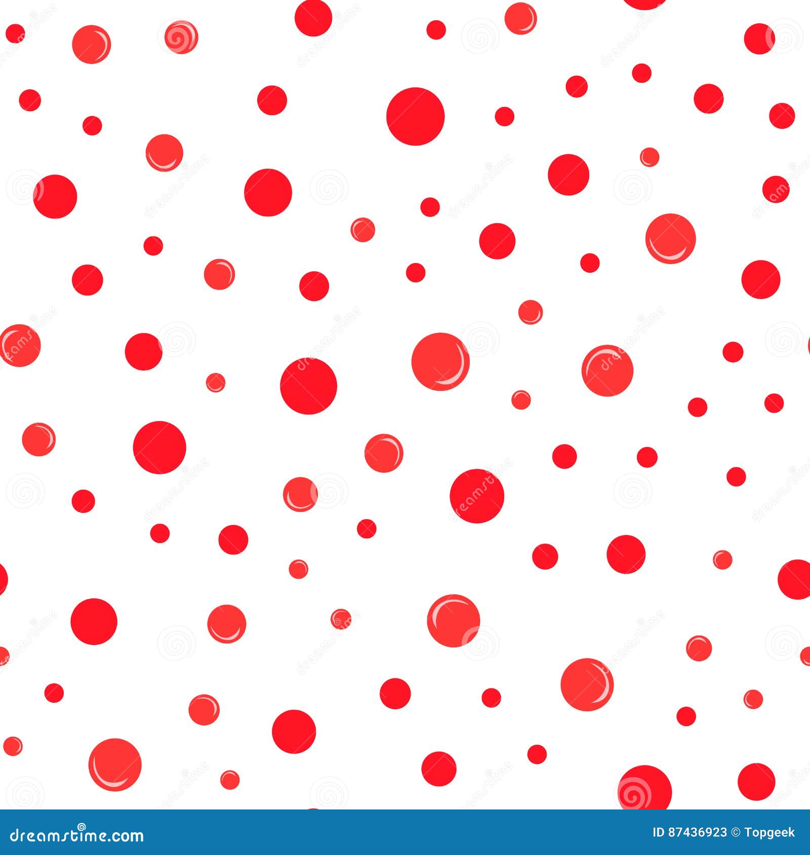 Modelo Inconsútil Del Vector Rojo De Las Bolas Estilo Plano Ilustración ...